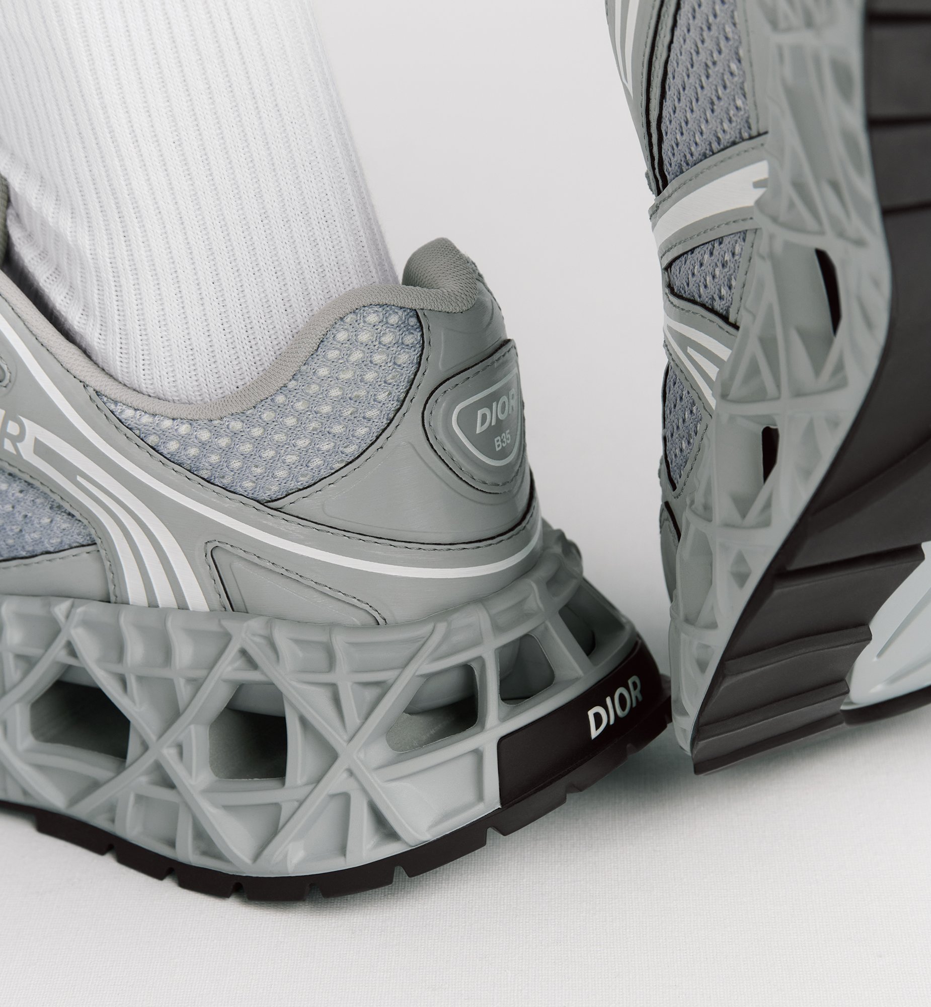 B35 NXXT Sneaker Gray Technical Fabric and Gray Technical B35 NXXT Sneaker Gray Technical Fabric and Gray Technical