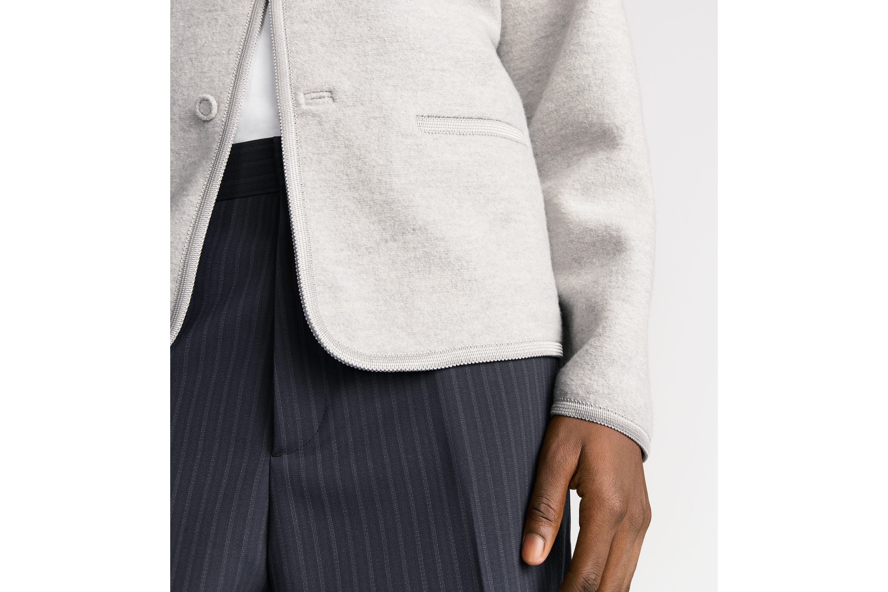 Austrian Jacket Gray Virgin Wool Jersey | DIOR