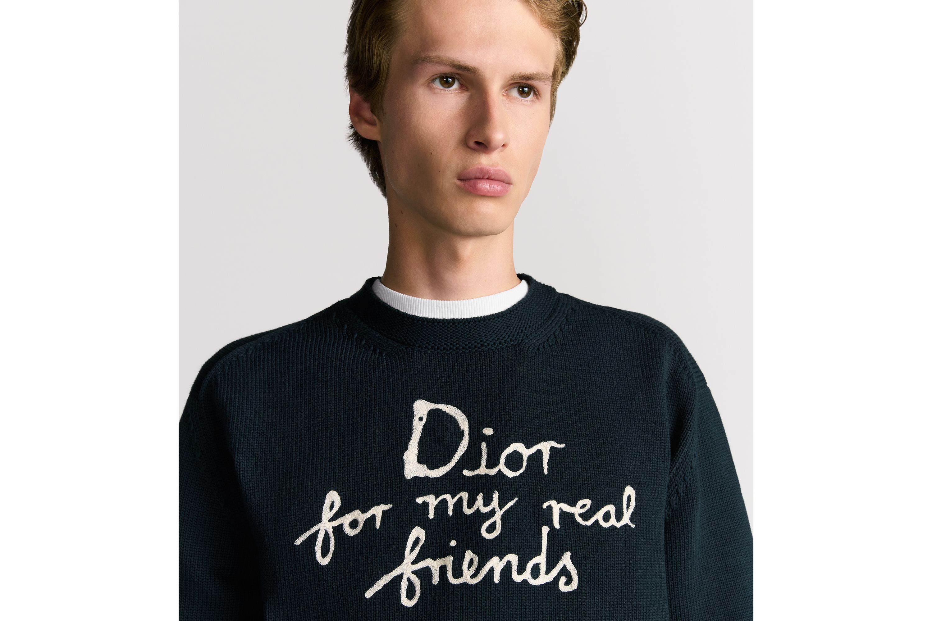 Pull DIOR AND HYLTON NEL Jersey de coton mélangé bleu | DIOR