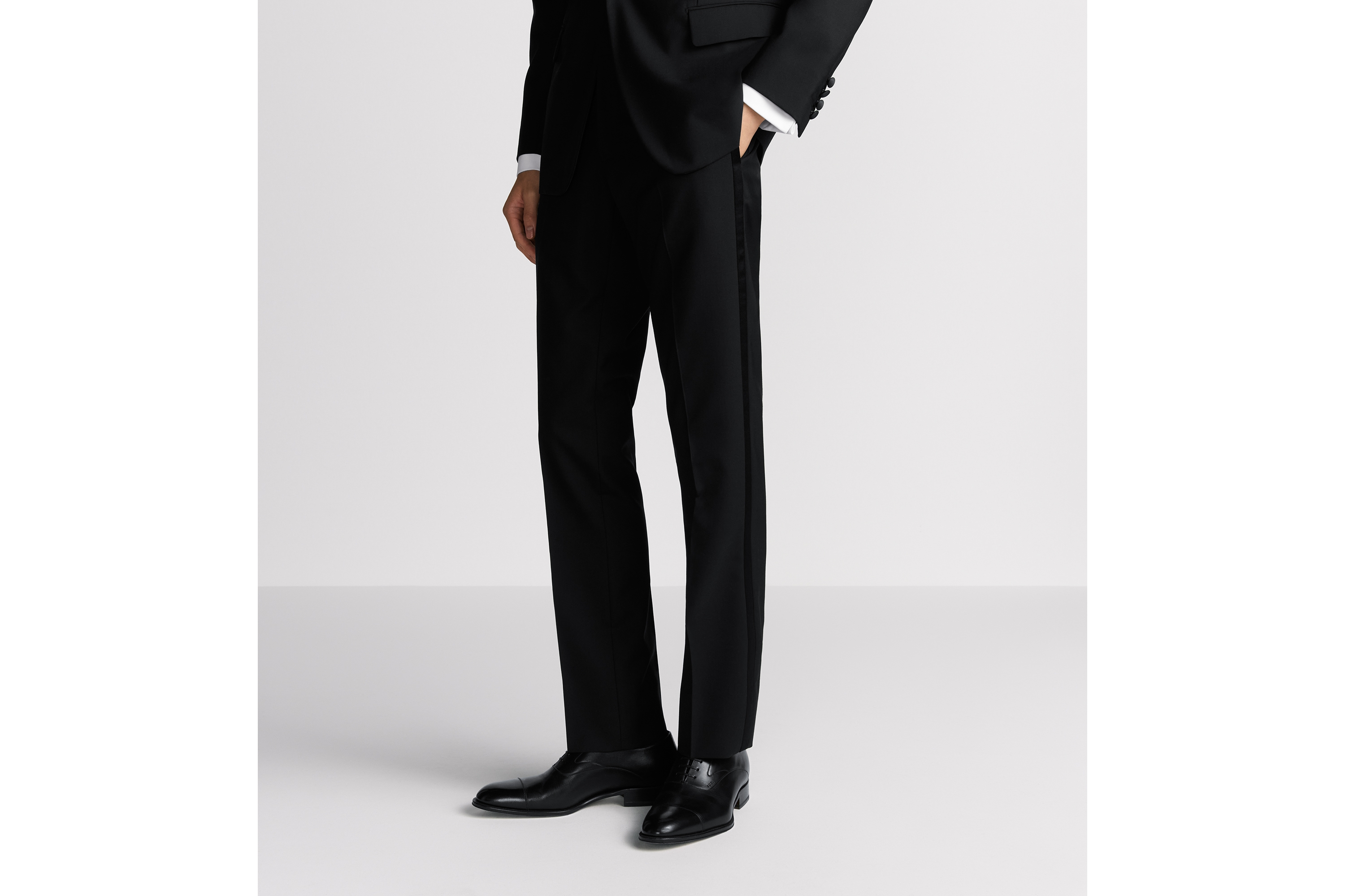 Smoking clássico Grain de poudre de lã virgem preto | DIOR