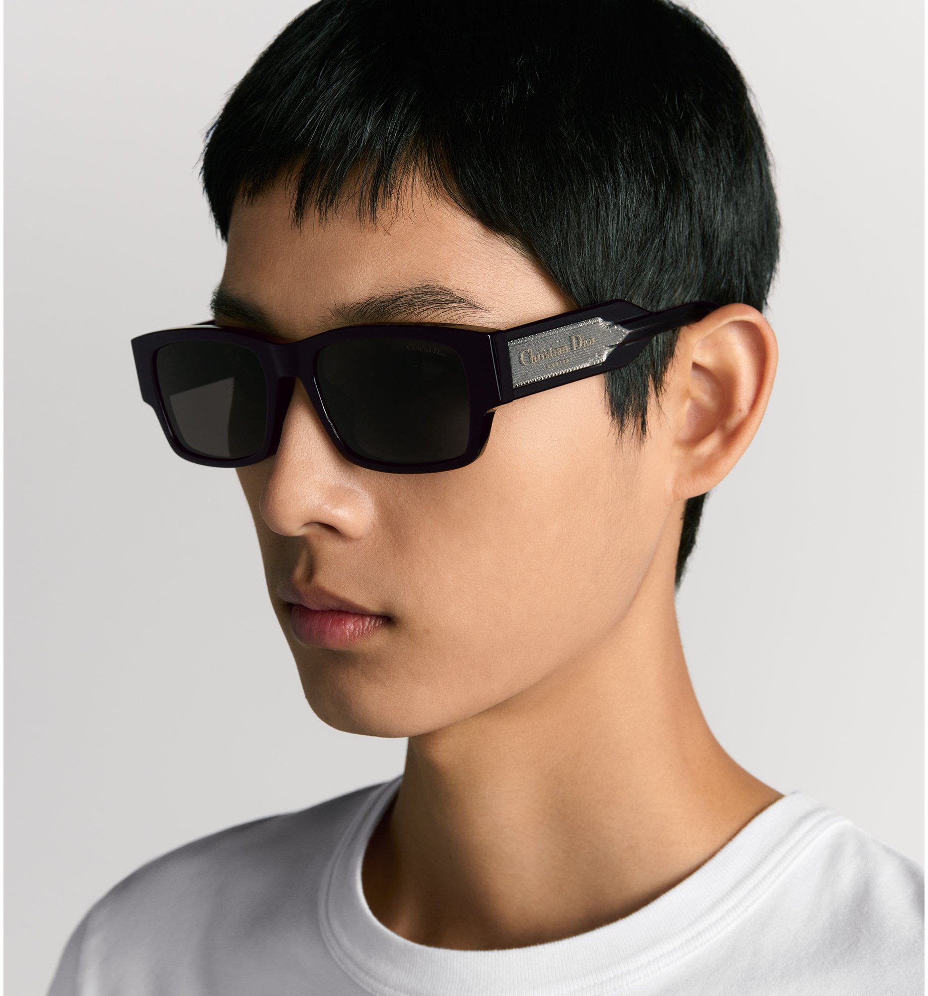 Christian Dior Label S1F Black Rectangular Sunglasses | DIOR