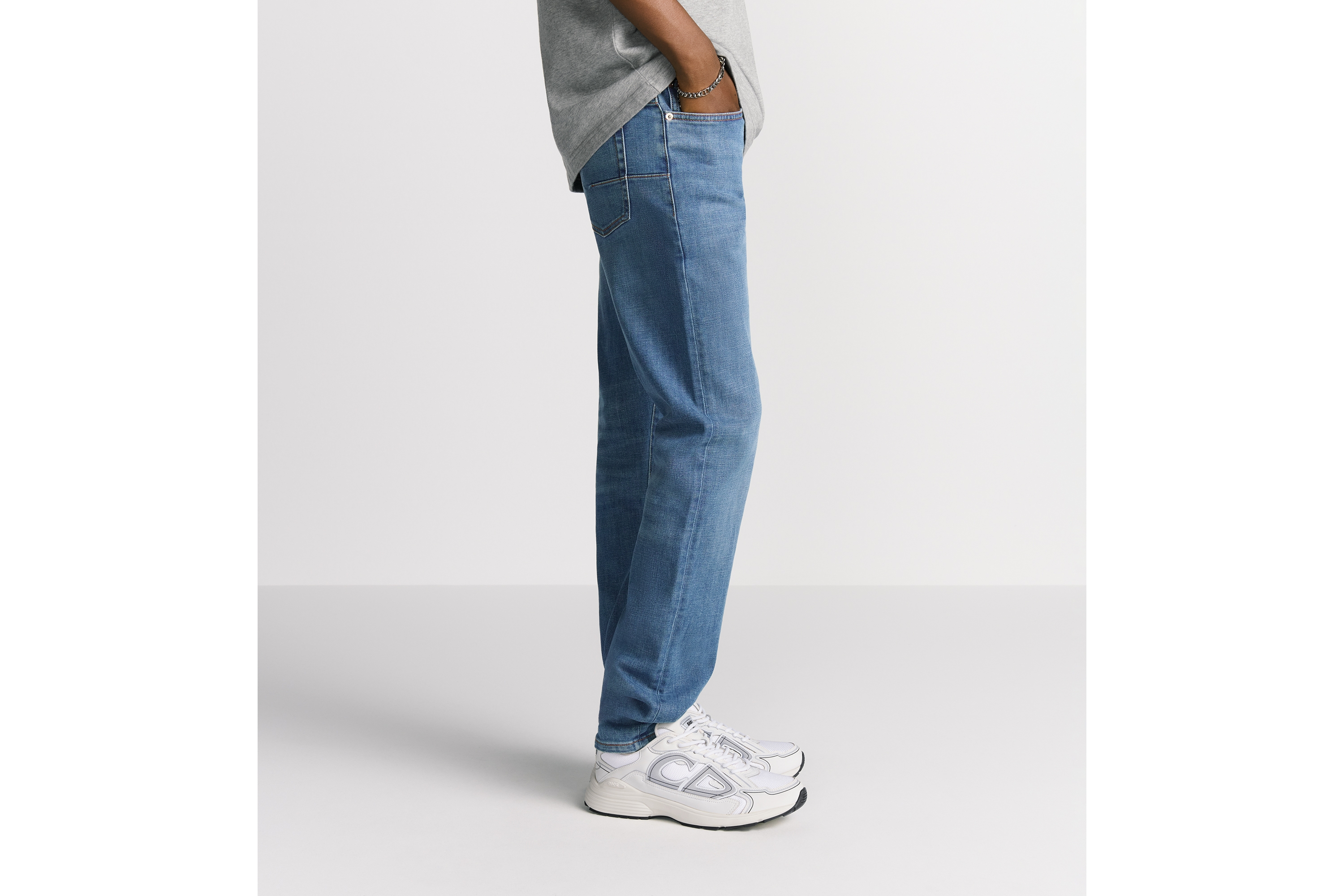 Slim-Fit Jeans Blue Cotton-Blend Twill | DIOR