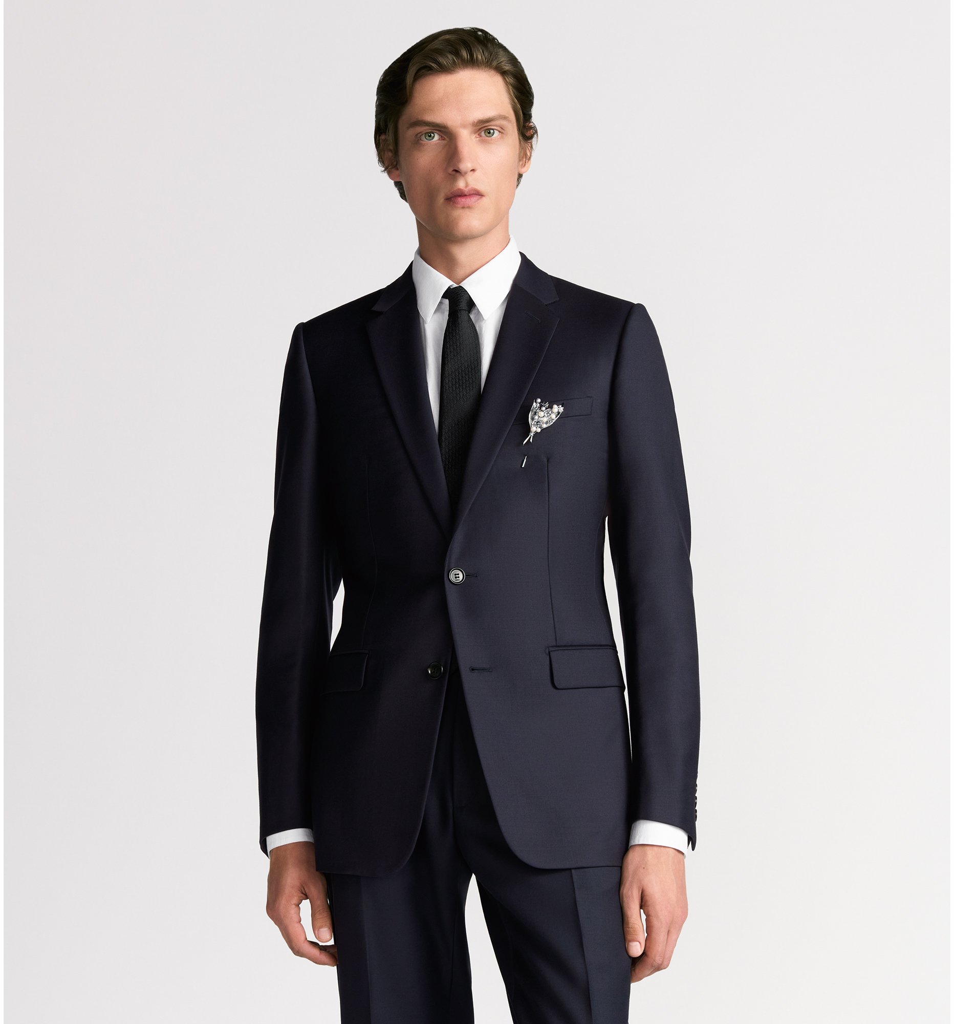 Classic Suit Navy Blue Virgin Wool Twill | DIOR