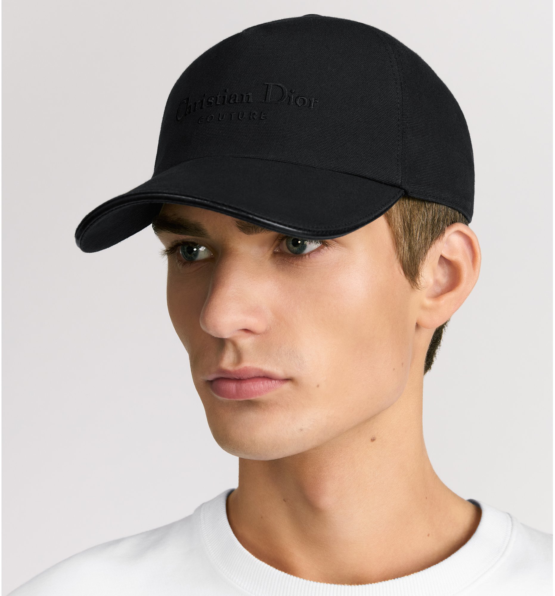 Christian Dior Couture Baseball Cap Black Cotton Canvas | DIOR