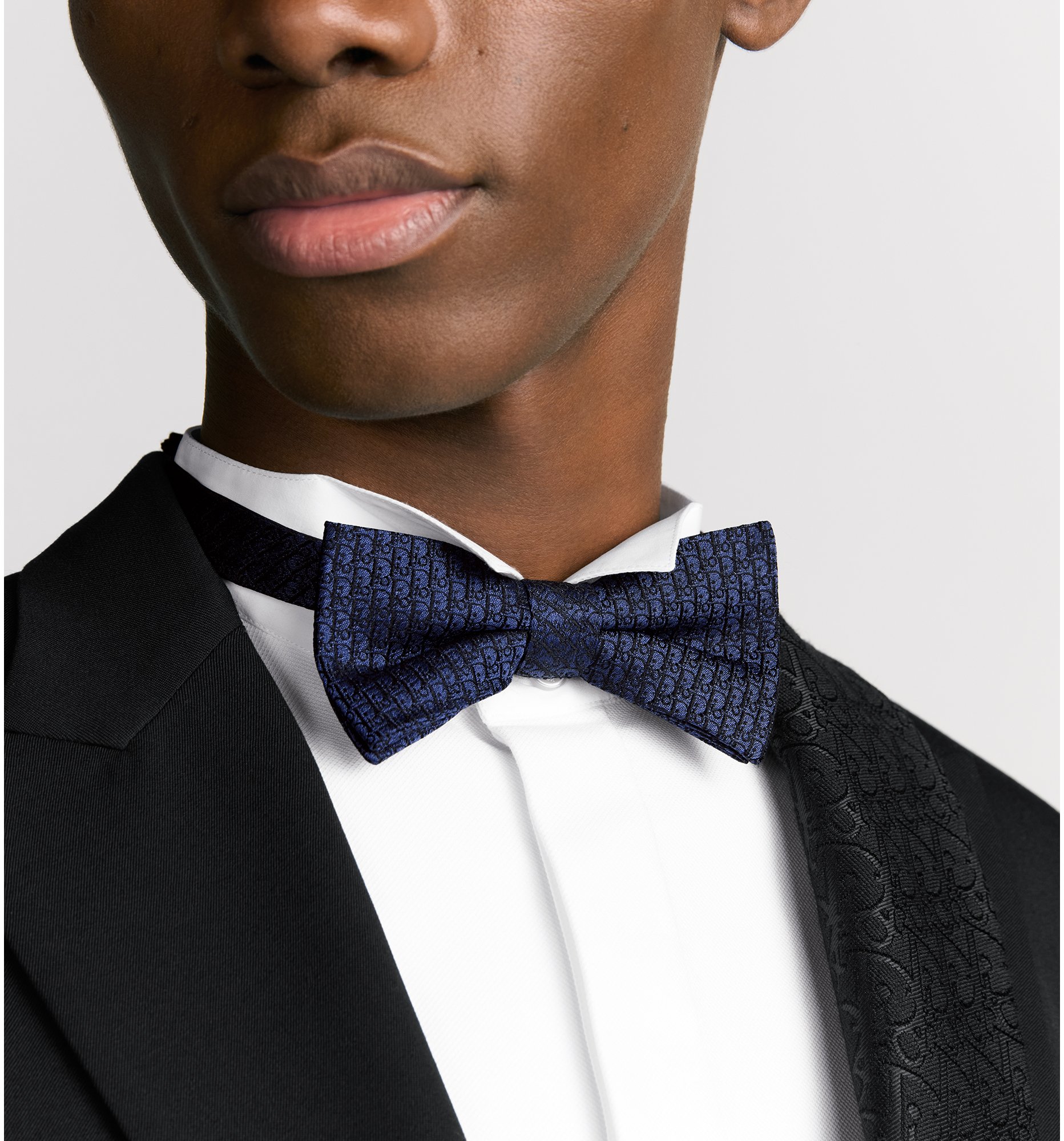 Dior Oblique Bow Tie Blue Silk | DIOR