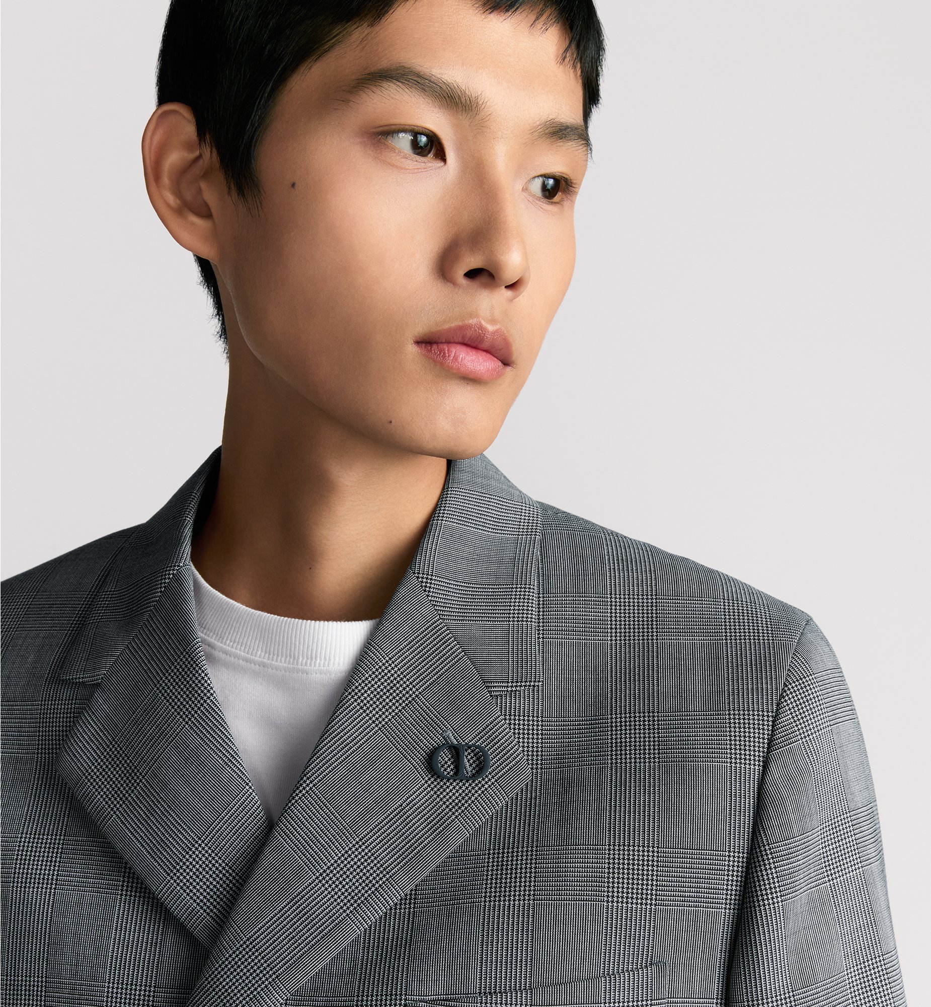 Prince of Wales Workwear Jacket Gray Wool | DIOR Prince of Wales Workwear Jacket Gray Wool | DIOR
