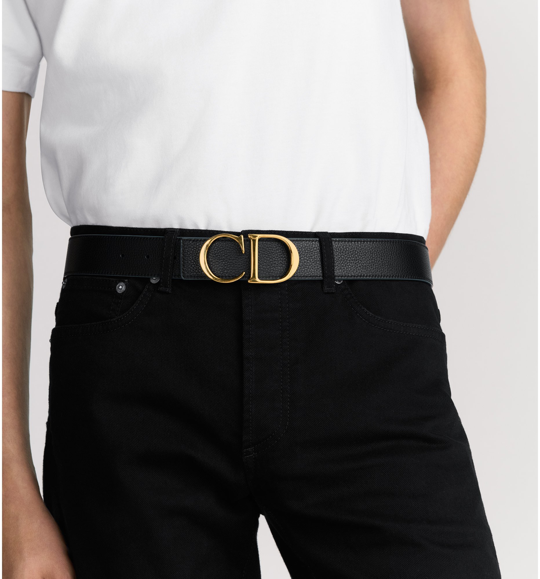 CD Belt Buckle Gold-Finish Brass, 35 MM | DIOR