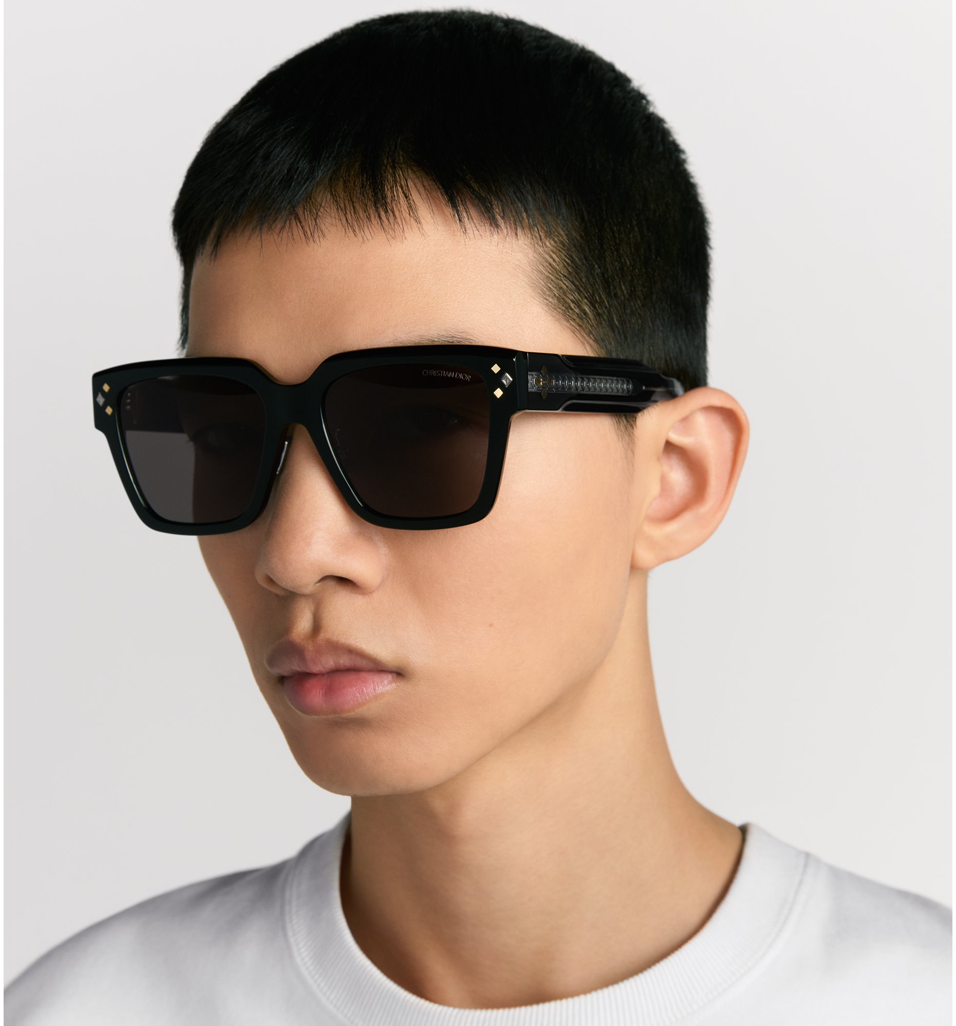 CD Diamond S3F Lunettes de soleil carrées noires | DIOR