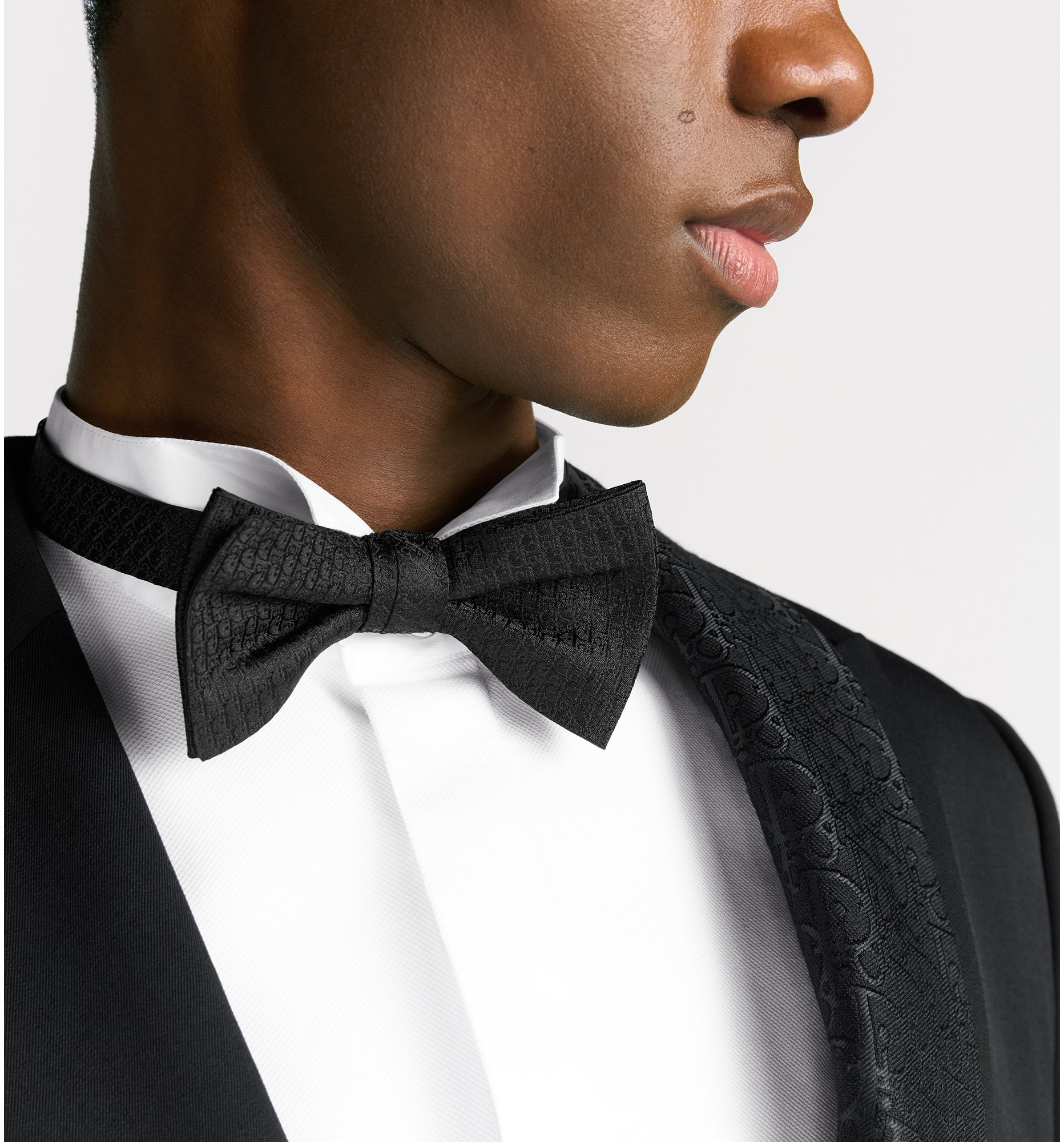 Dior Oblique Bow Tie Black Silk | DIOR