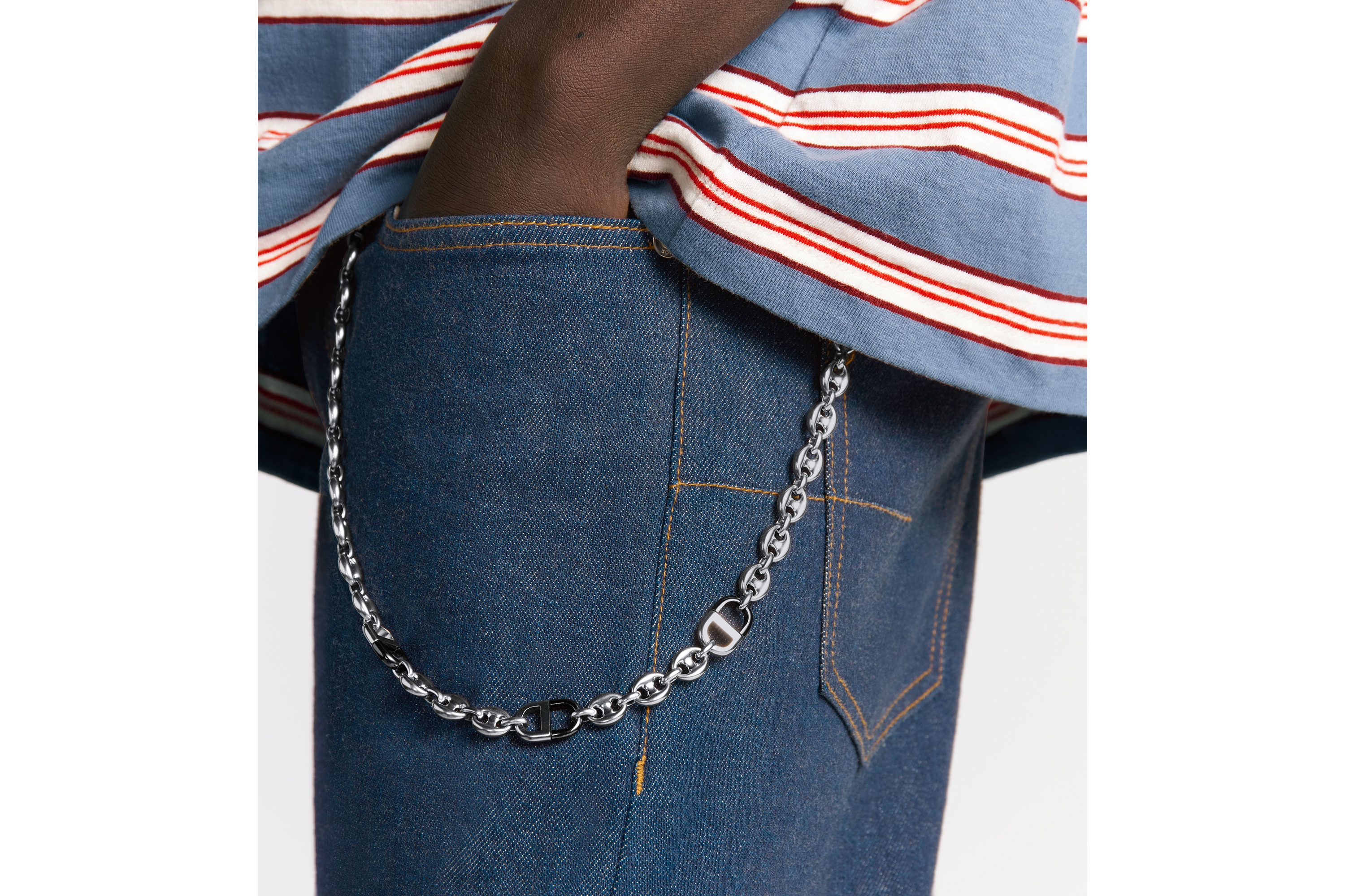 Dior 8 Pants Chain Silver- and Ruthenium-Finish Brass | DIOR