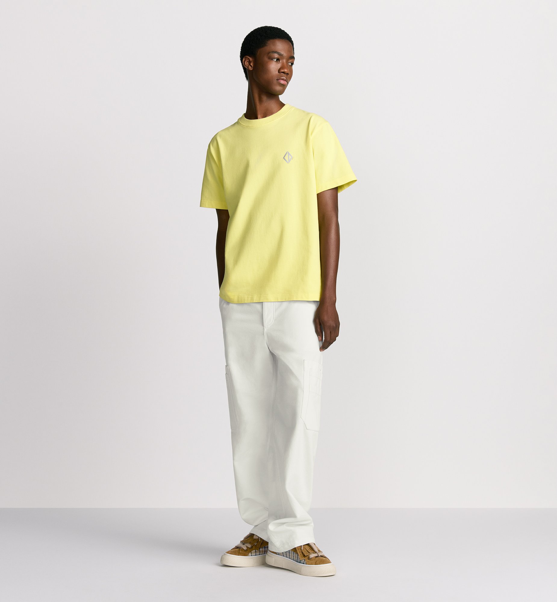 CD Diamond T-Shirt, Relaxed Fit Yellow Cotton Jersey | DIOR CD Diamond T-Shirt, Relaxed Fit Yellow Cotton Jersey | DIOR