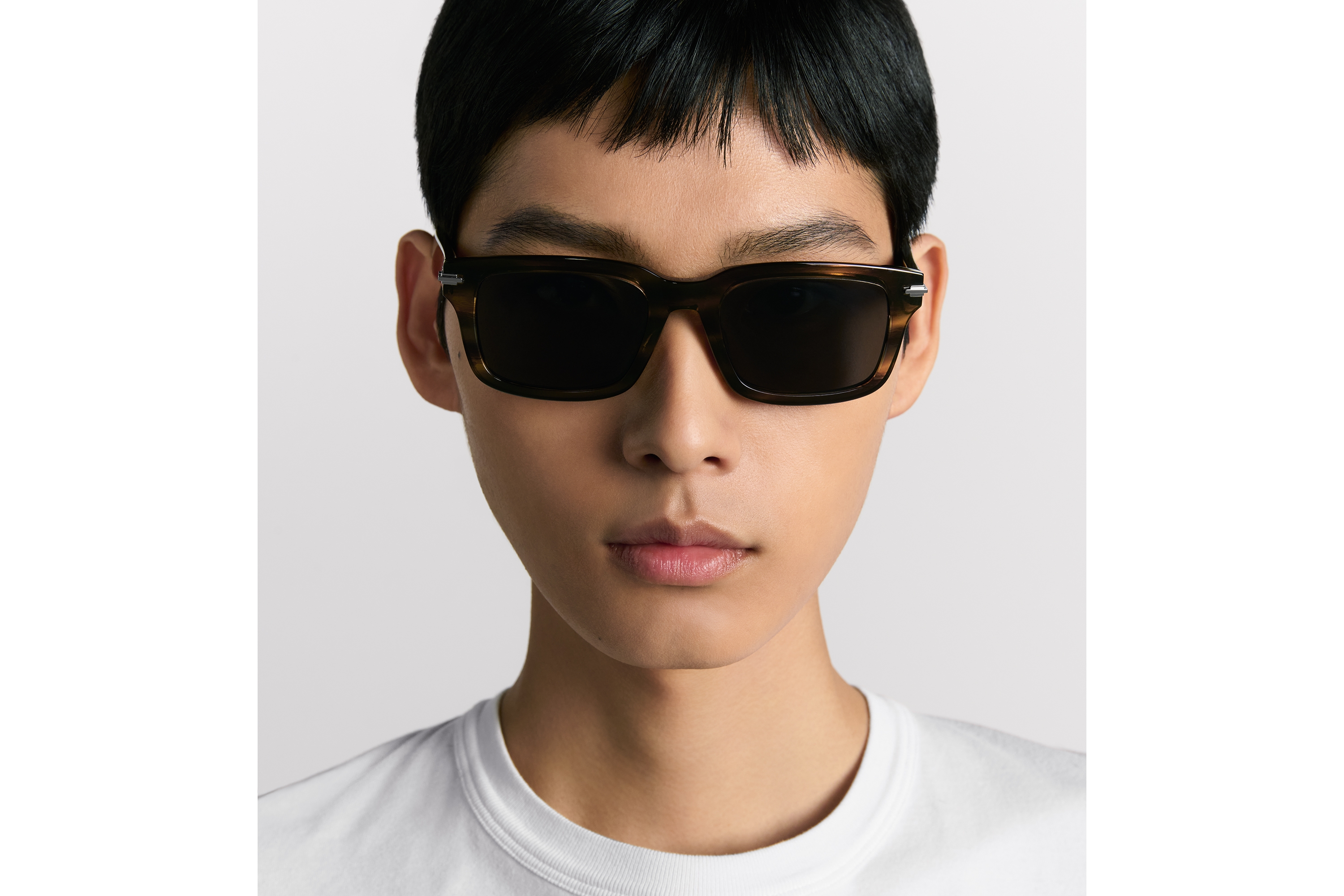 DiorBlackSuit S16F 선글라스 브라운 혼-이펙트 직사각형 | DIOR