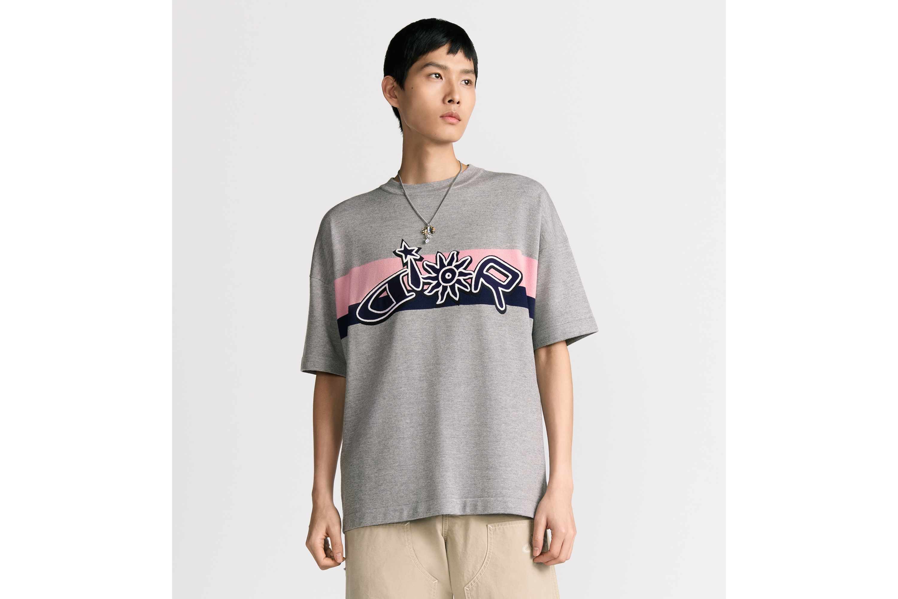 DIOR AND LEWIS HAMILTON T-shirt Gray Wool Knit | DIOR