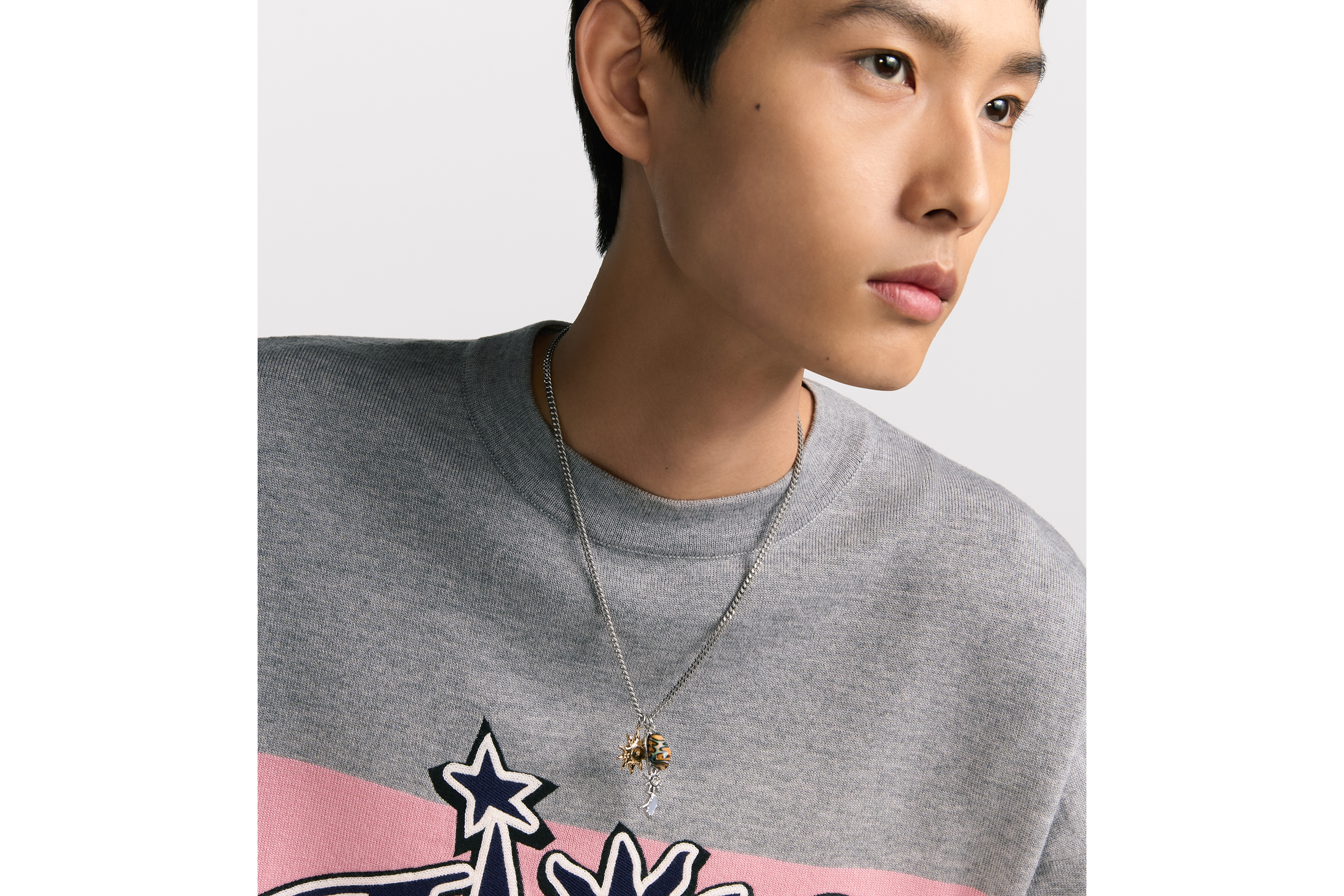 DIOR AND LEWIS HAMILTON Pendant Necklace Multicolor Resin Cabochon ...