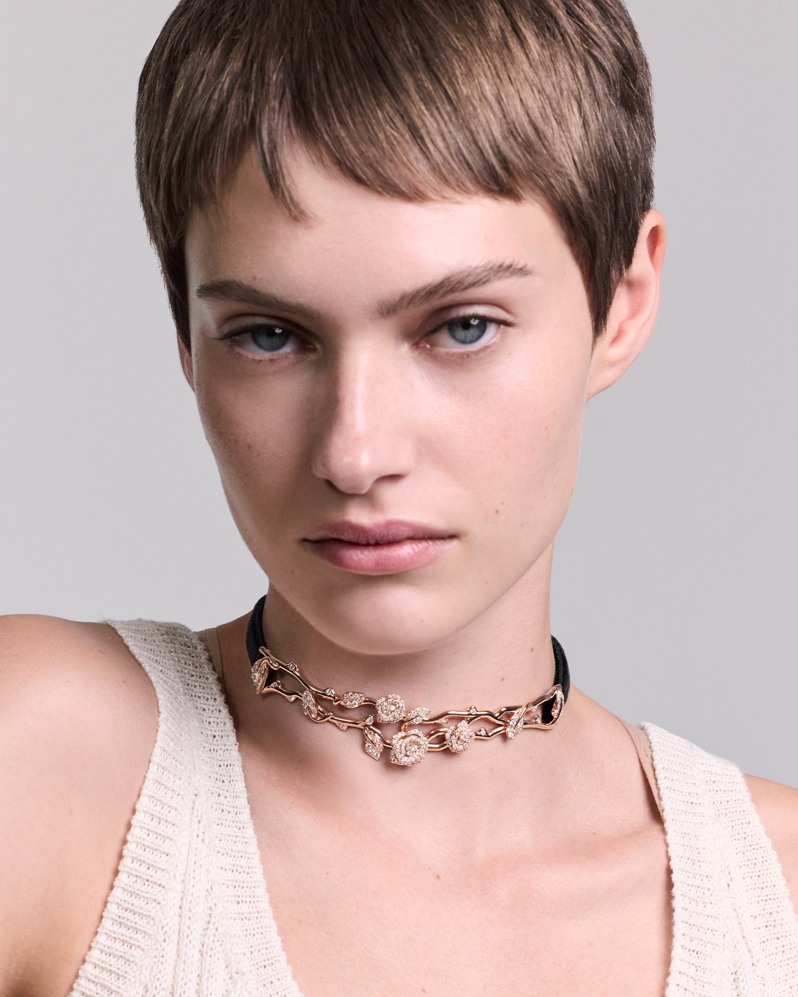 Rose Dior Bagatelle Choker Pink Gold and Diamonds | DIOR