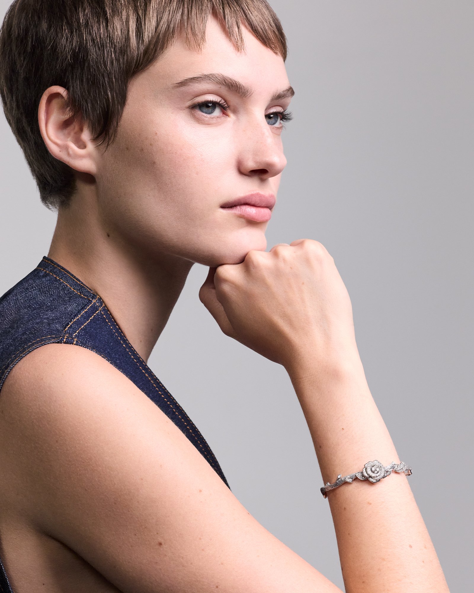 Rose Dior Bagatelle Bracelet White Gold and Diamonds | DIOR