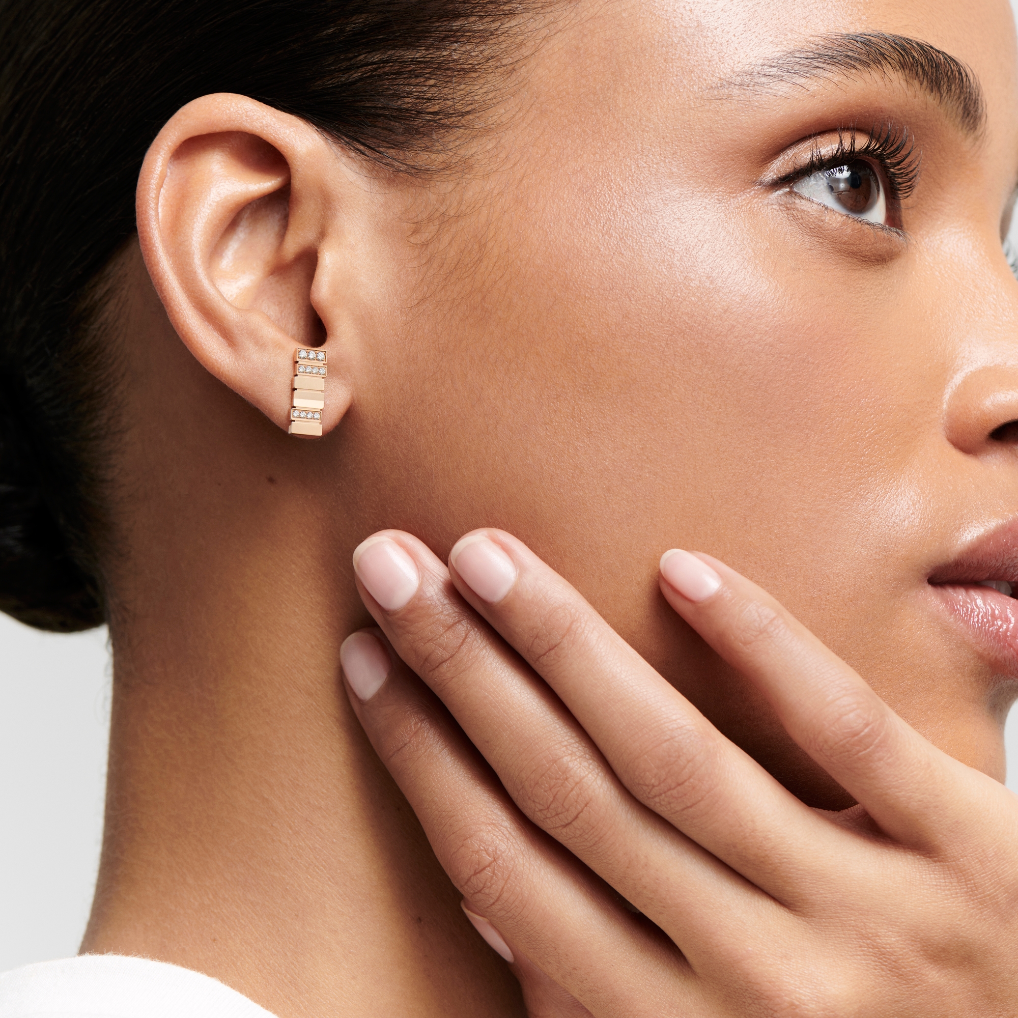 GEM DIOR Single Earring Pink Gold and Diamonds | DIOR