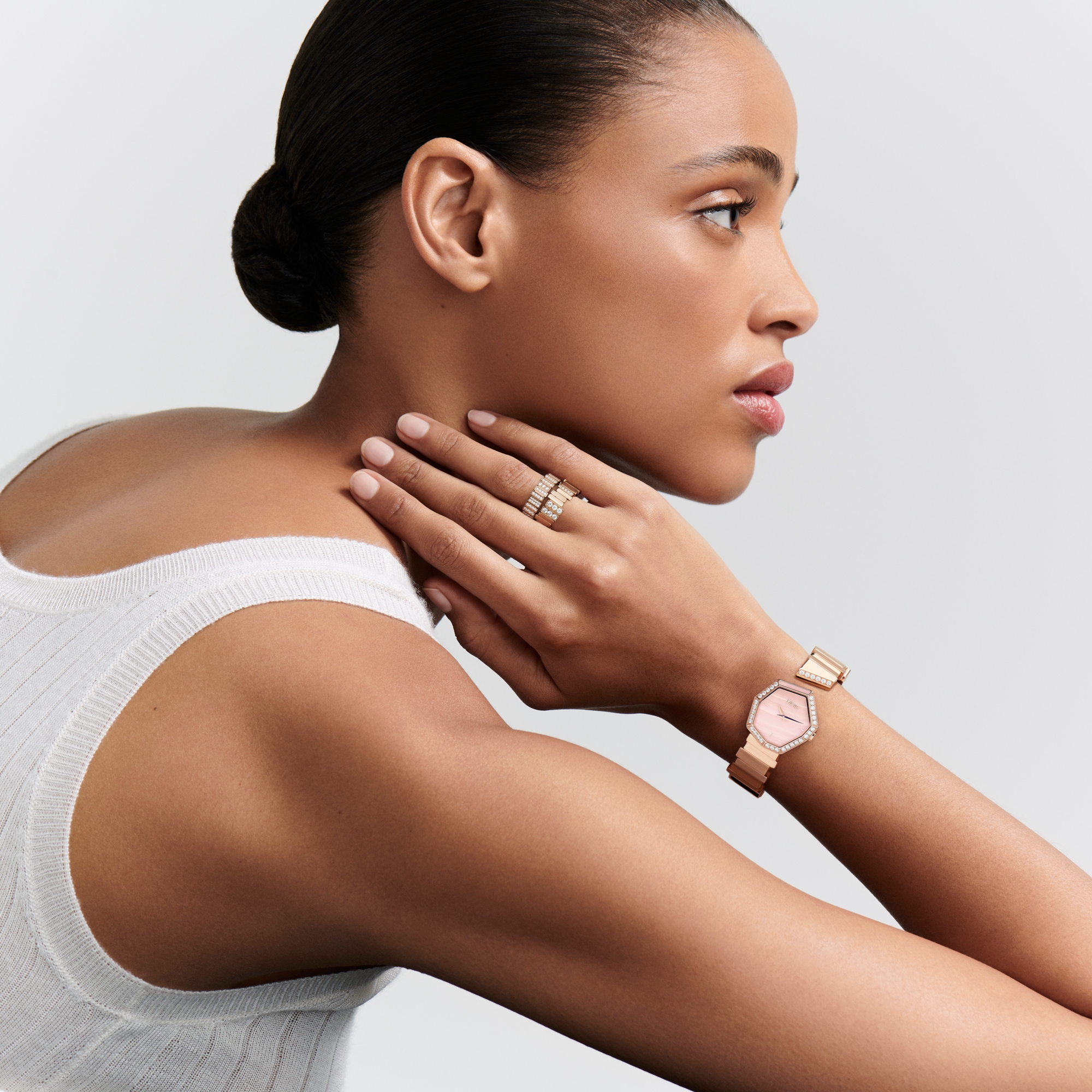 GEM DIOR Ø 27 mm, Pink Gold, Diamonds and Aragonite | DIOR