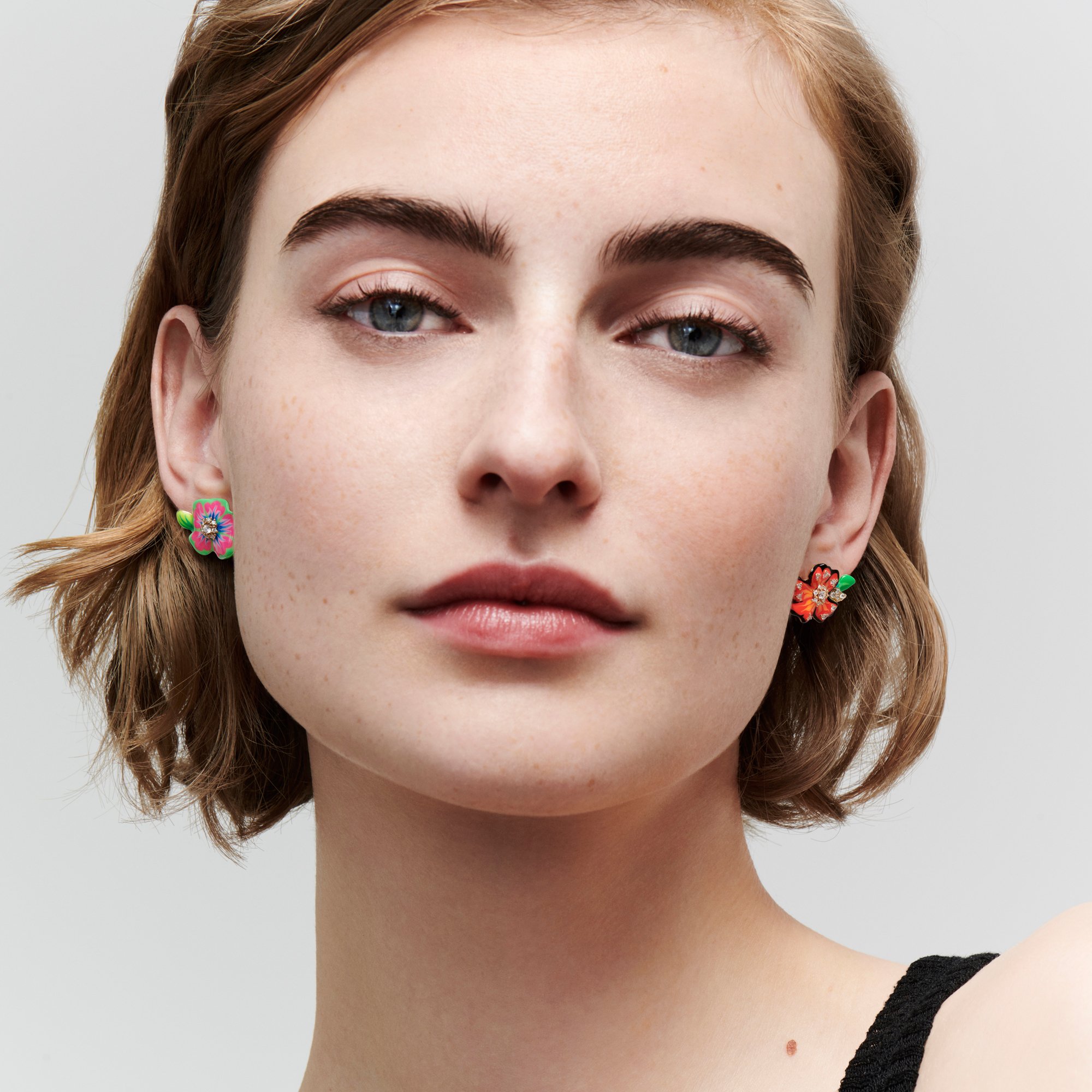 Milly Carnivora Earrings Yellow Gold, Diamonds and Lacquer | DIOR