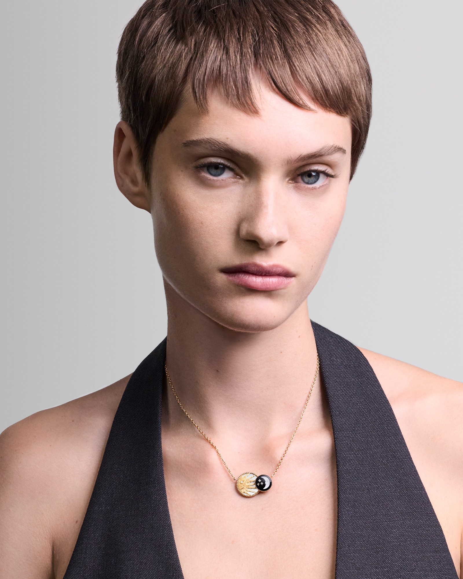 Rose Céleste Necklace Yellow Gold, Platinum, Diamonds, Mother-of-Pearl ...