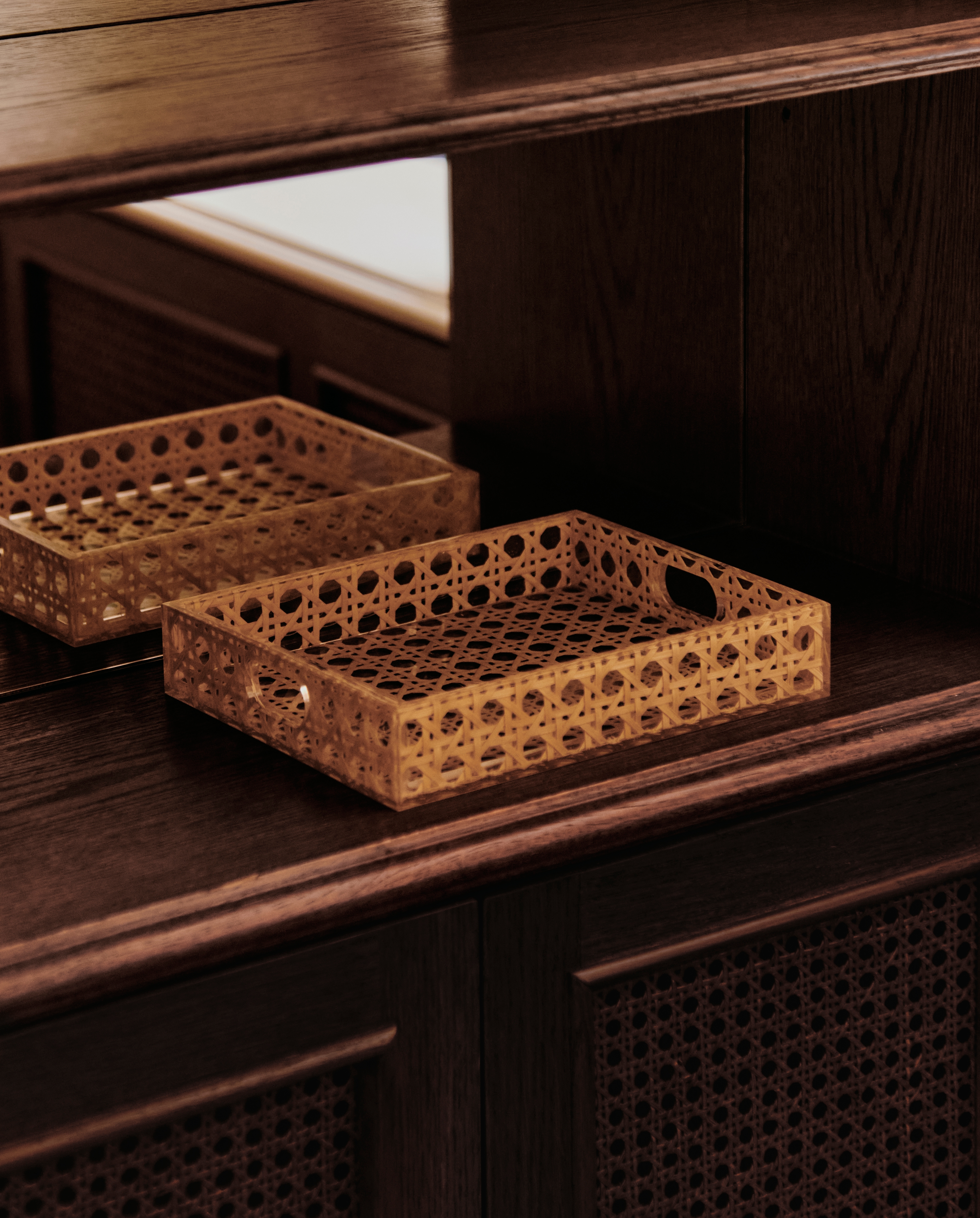 Small Tray Beige Cannage Provence Resin and Rattan | DIOR