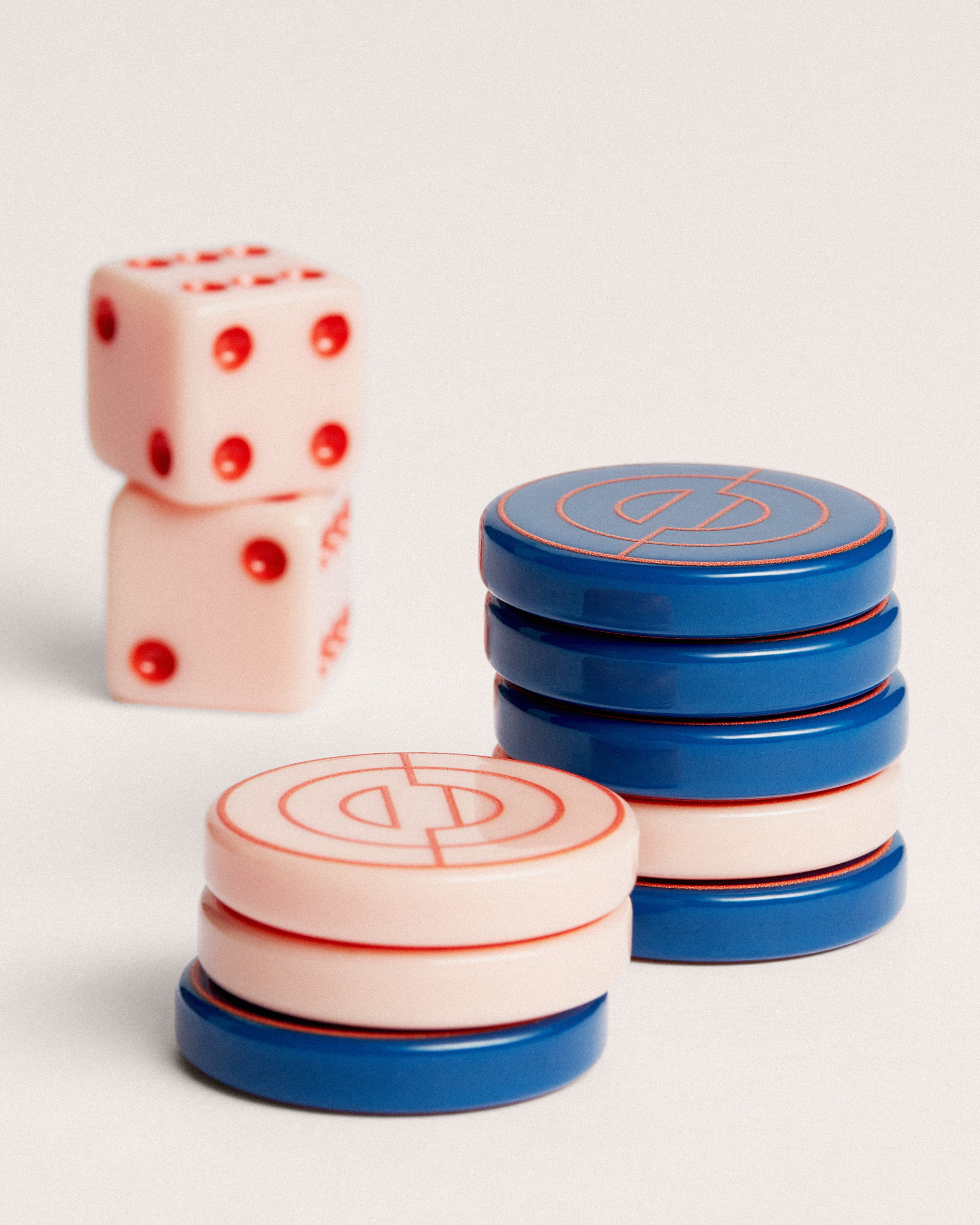 Travel Backgammon Blue and Orange CD Entrelacés Cotton and Cowhide ...