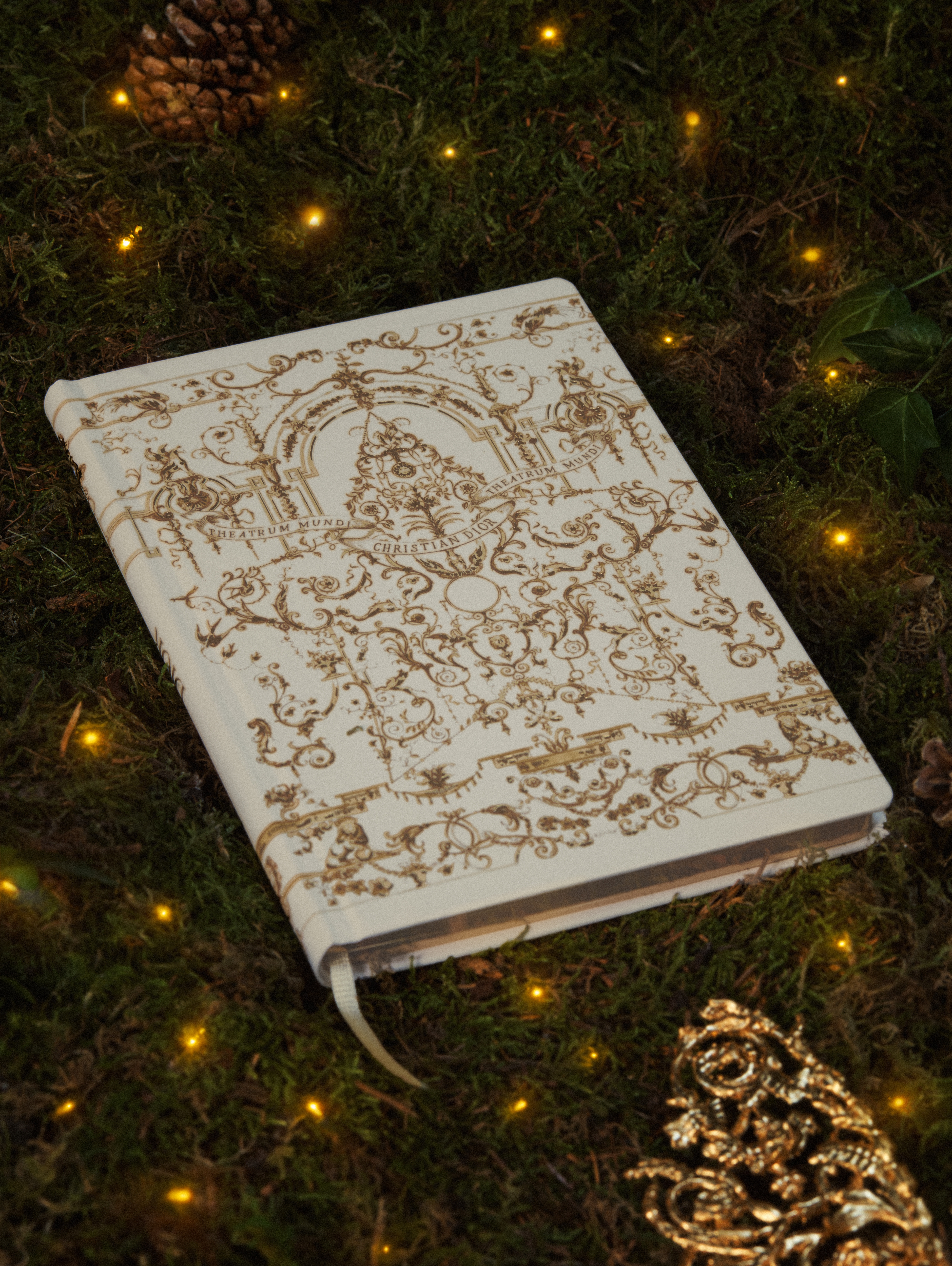 Notebook White Cover with Gold-Tone Dioresque Stella Motif | DIOR
