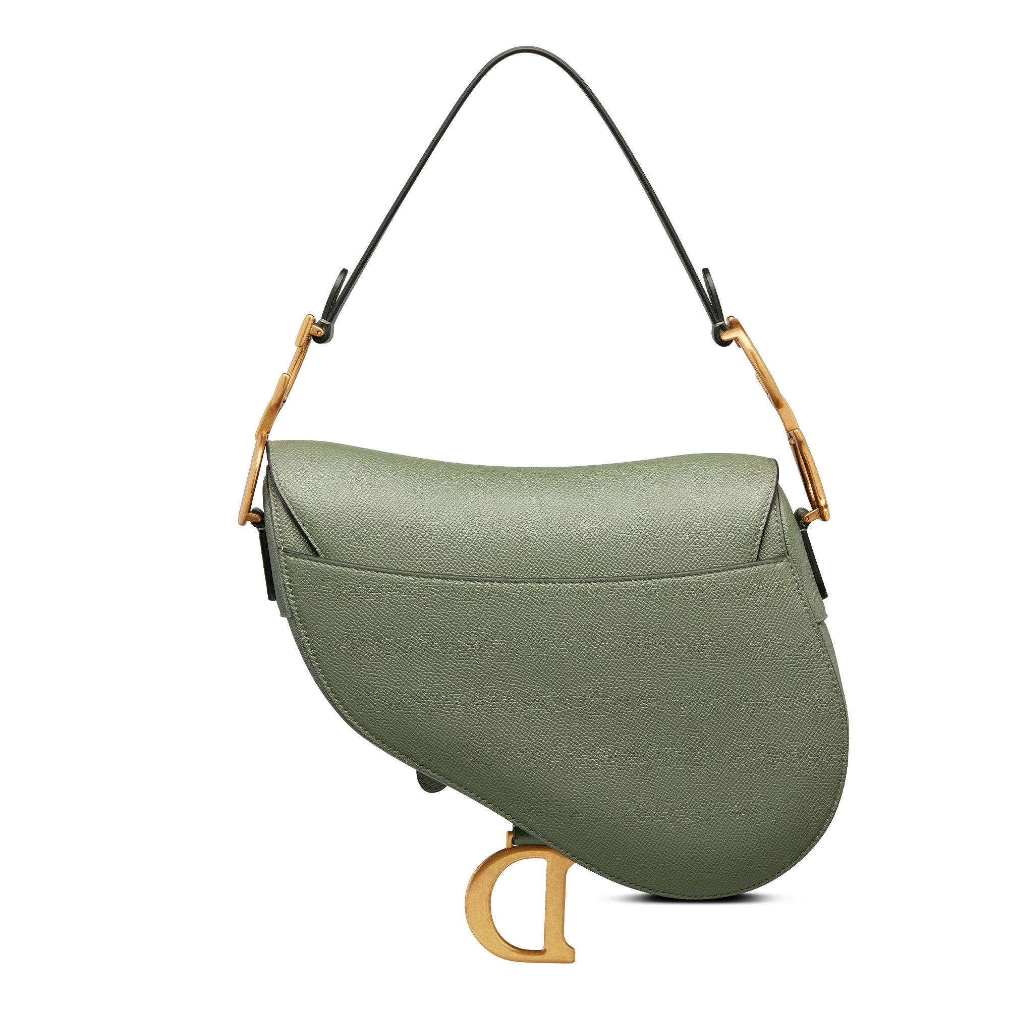 Bolso Saddle con bandolera Piel de becerro graneada verde cedro | DIOR
