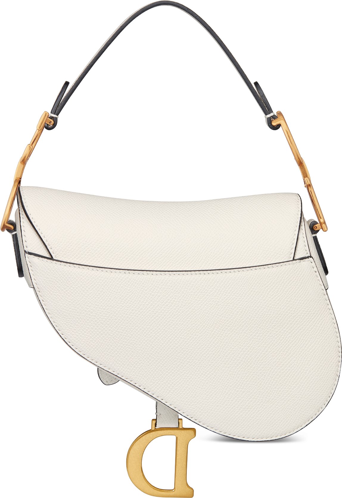Mini Saddle Bag with Strap Latte Grained Calfskin | DIOR