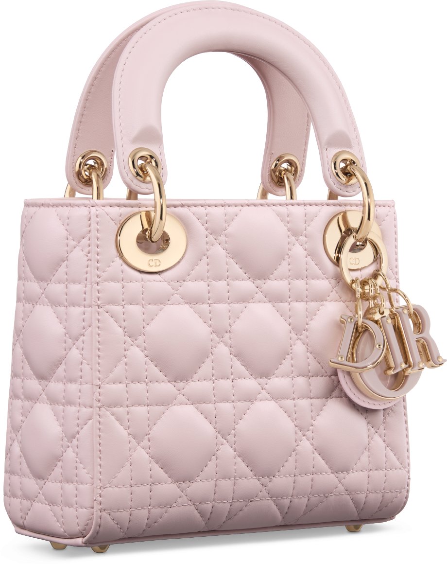 Mini Lady Dior Bag Pale Pink Cannage Lambskin | DIOR