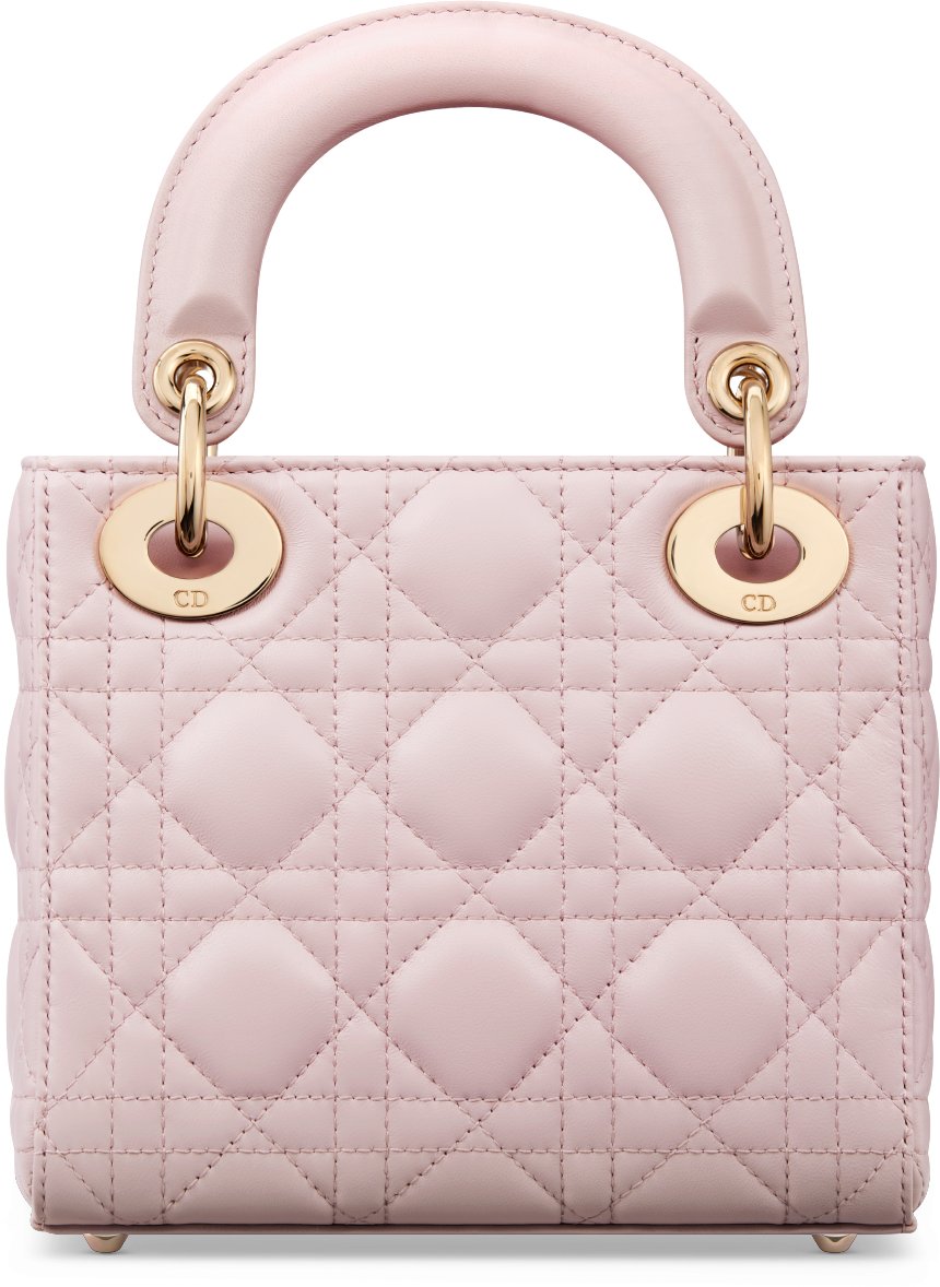 Mini Lady Dior Bag Pale Pink Cannage Lambskin | DIOR