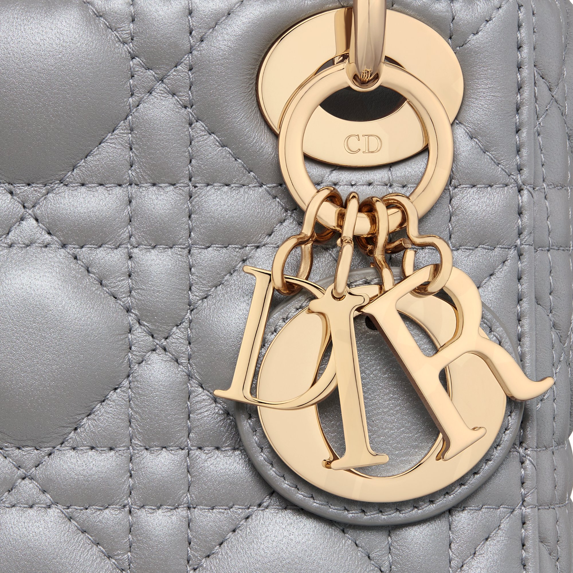 Mini Lady Dior Bag Opaline Gray Pearlescent Cannage Lambskin | DIOR