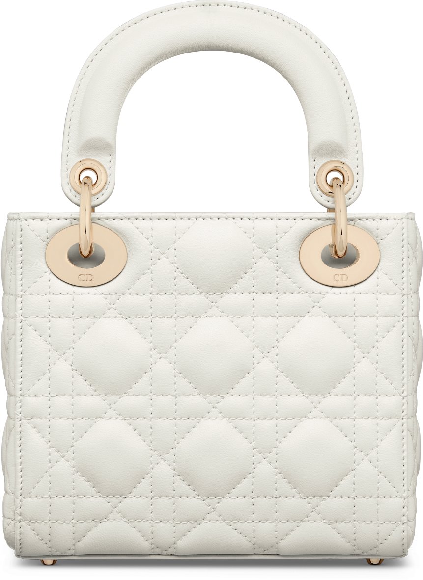 Mini Lady Dior Bag Latte Cannage Lambskin | DIOR