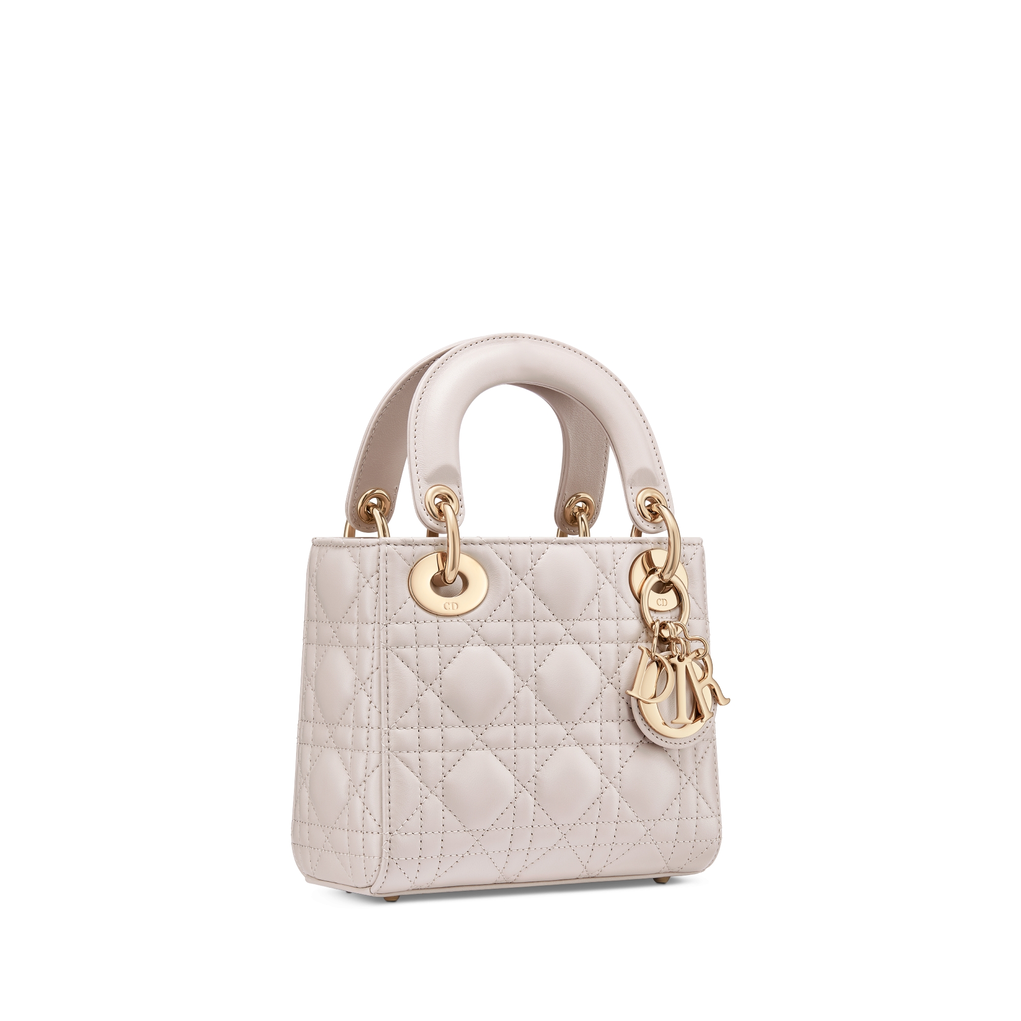 Mini Lady Dior Bag Linen Beige Cannage Lambskin | DIOR