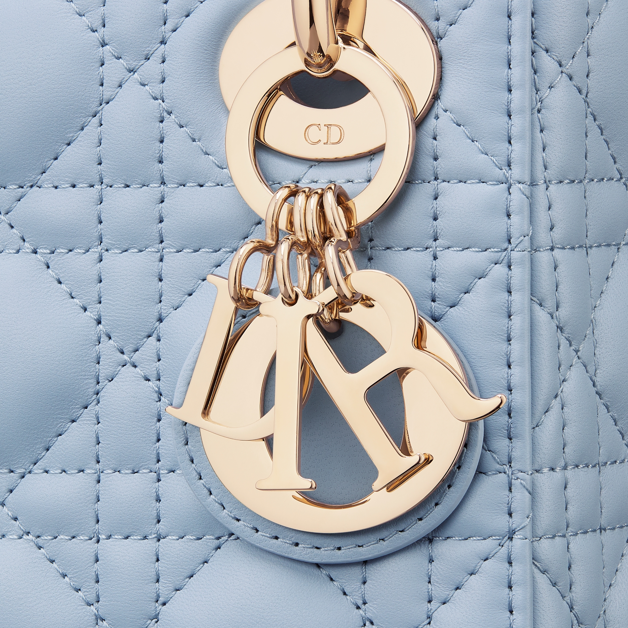 Mini Lady Dior Bag Pale Blue Cannage Lambskin | DIOR