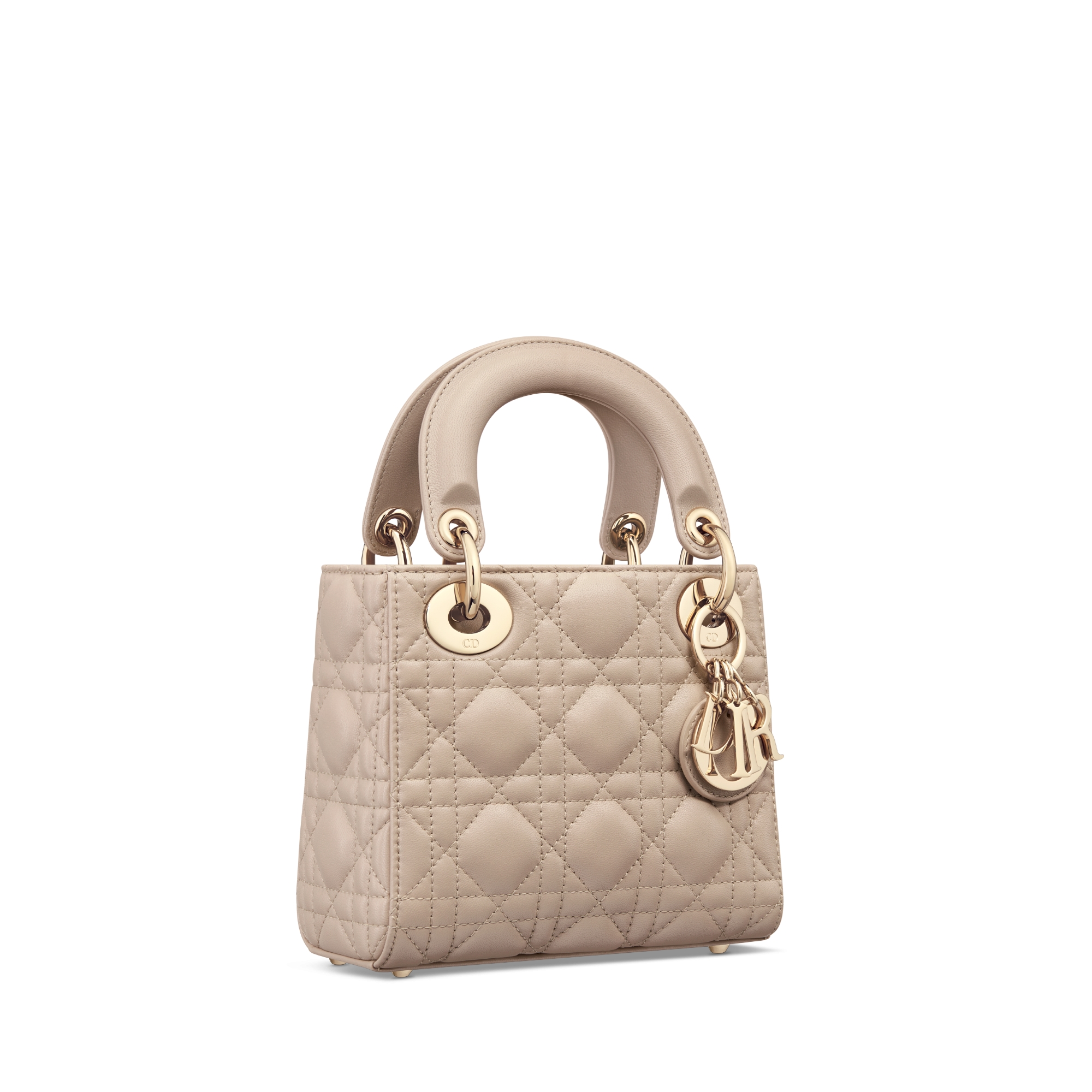 Mini Lady Dior Bag Powder Beige Cannage Lambskin | DIOR