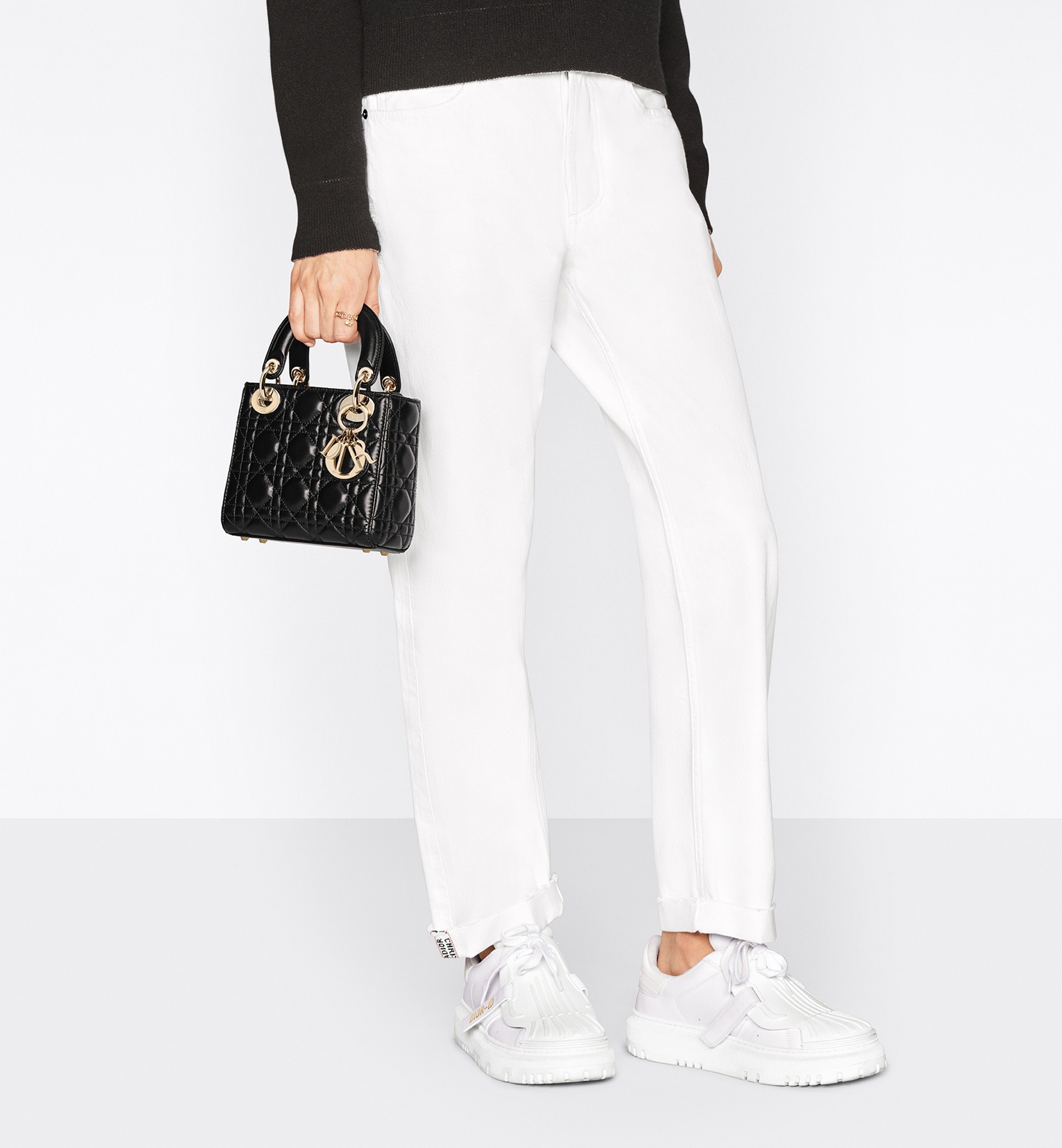 Mini Dioriviera Lady Dior Bag Aquamarina Cannage Lambskin | DIOR