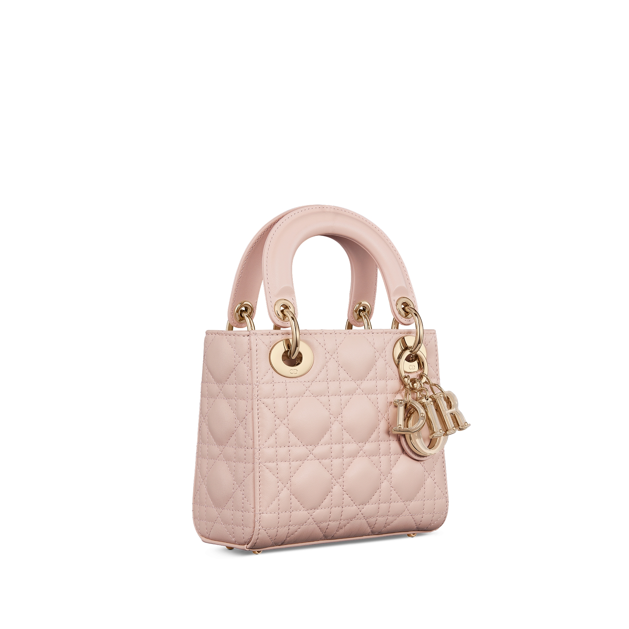 Mini Lady Dior Bag Powder Pink Cannage Lambskin | DIOR