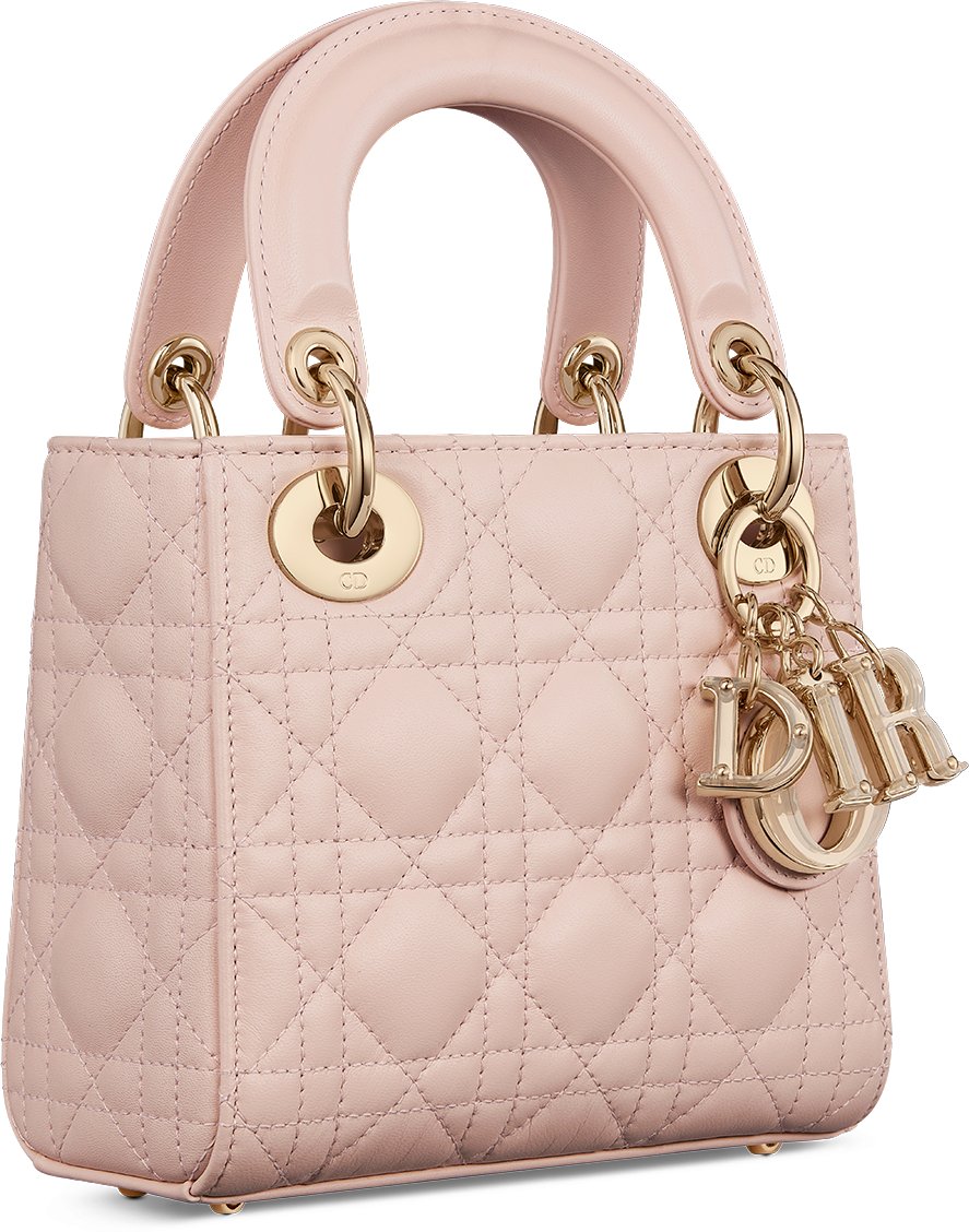 Mini Lady Dior Bag Powder Pink Cannage Lambskin | DIOR