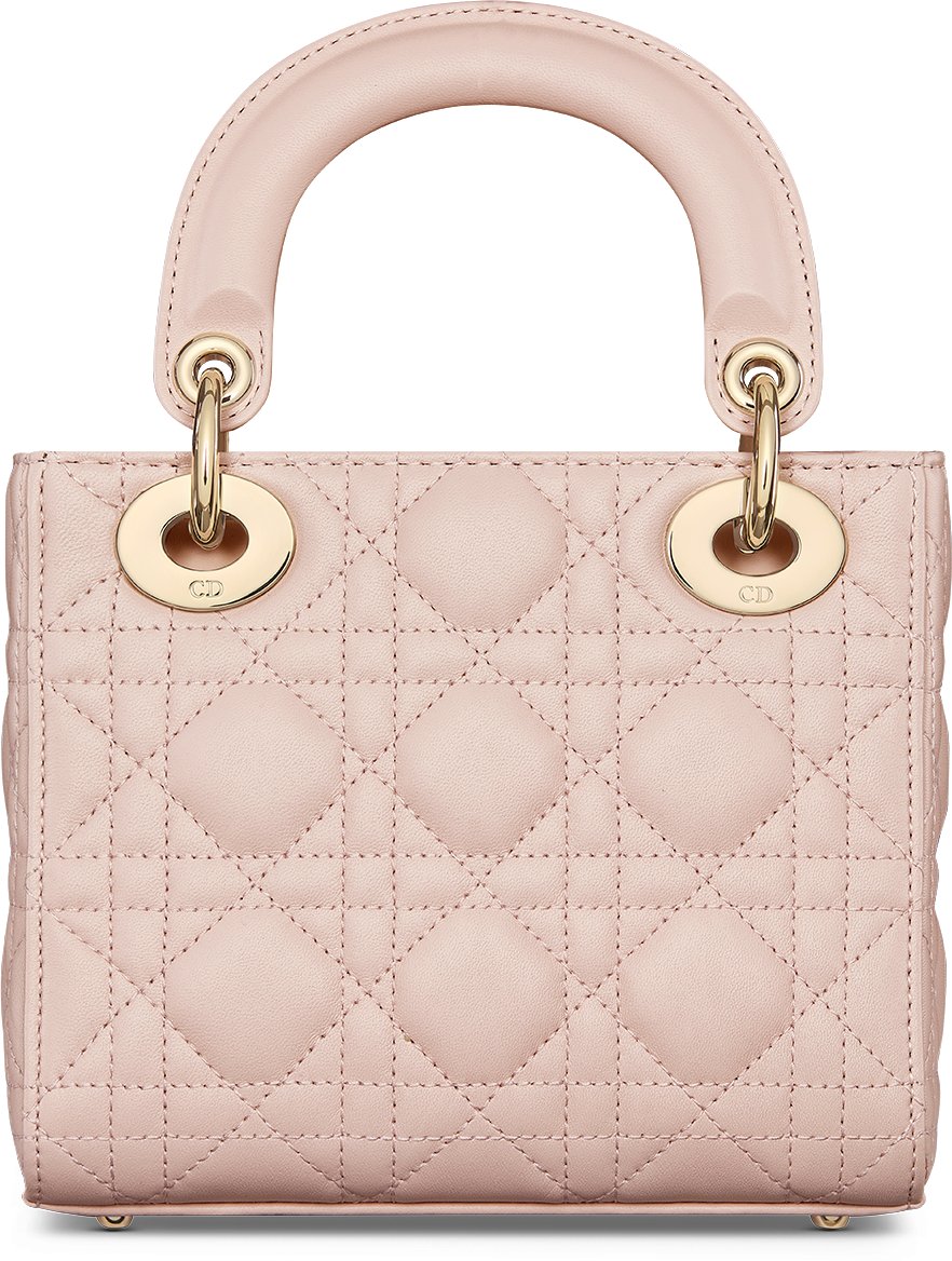 Mini Lady Dior Bag Powder Pink Cannage Lambskin | DIOR