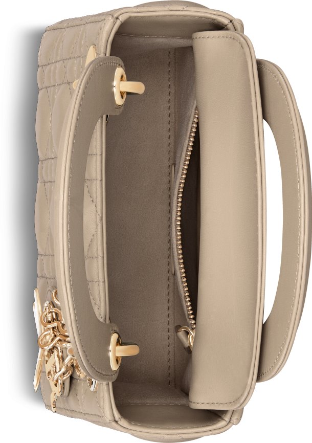 Mini Lady Dior Bag Sand-Colored Cannage Lambskin | DIOR