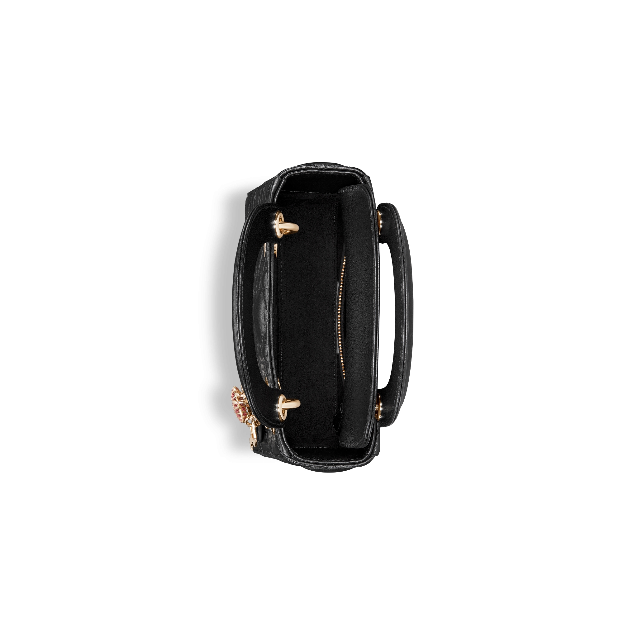 Dioramour Mini Lady Dior Bag Black Cannage Lambskin | DIOR
