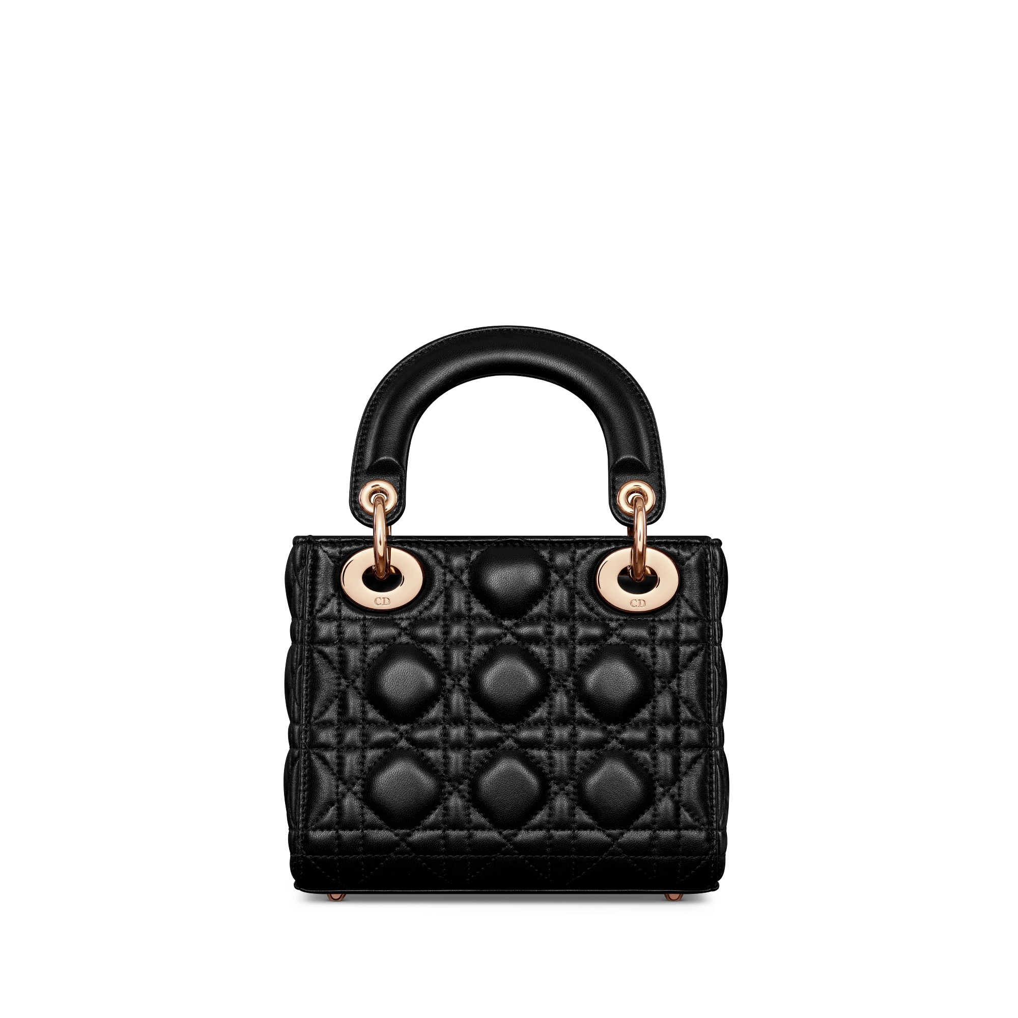 Dioramour Mini Lady Dior Bag Black Cannage Lambskin | DIOR