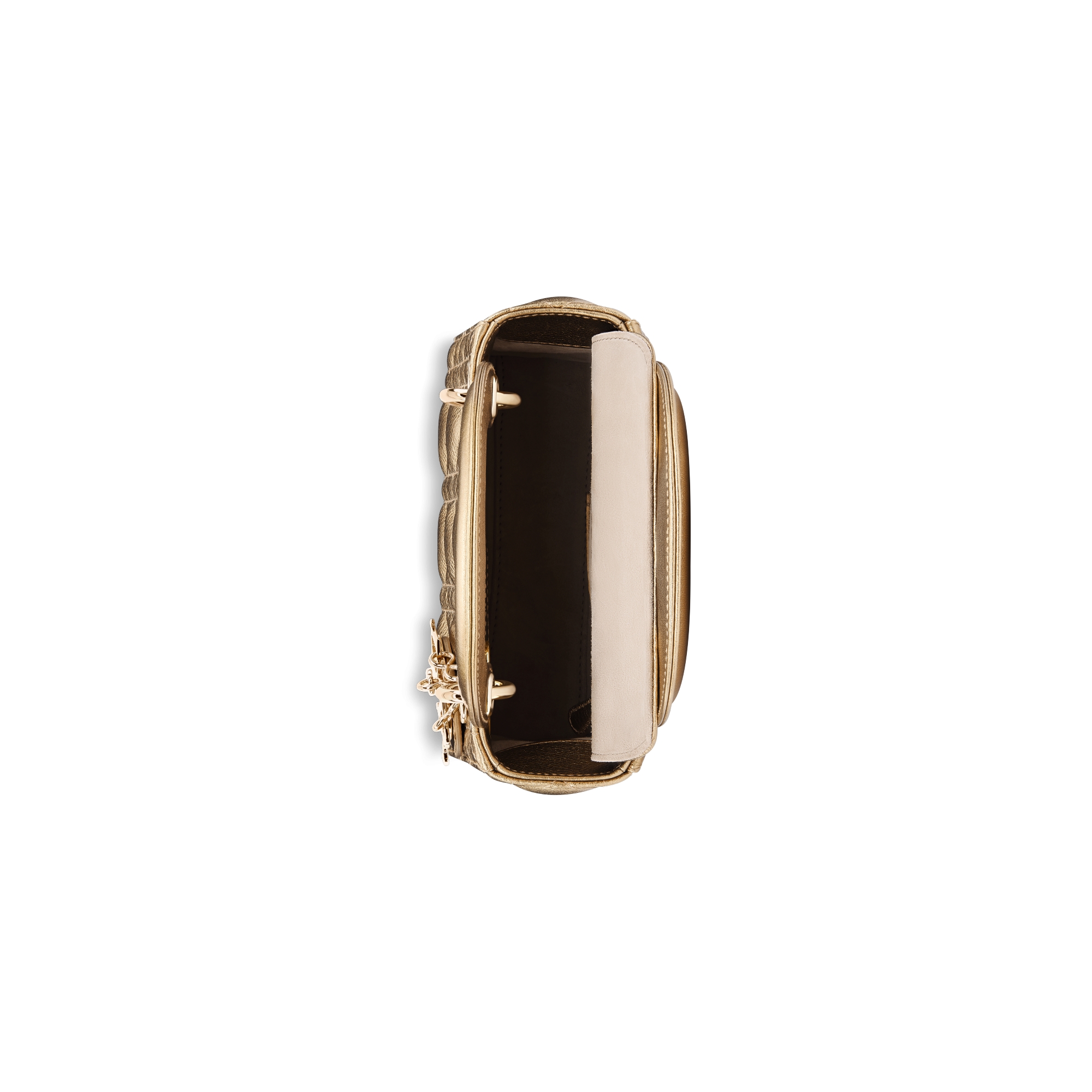 Mini Lady Dior Bag Metallic Bronze-Tone Cannage Calfskin | DIOR