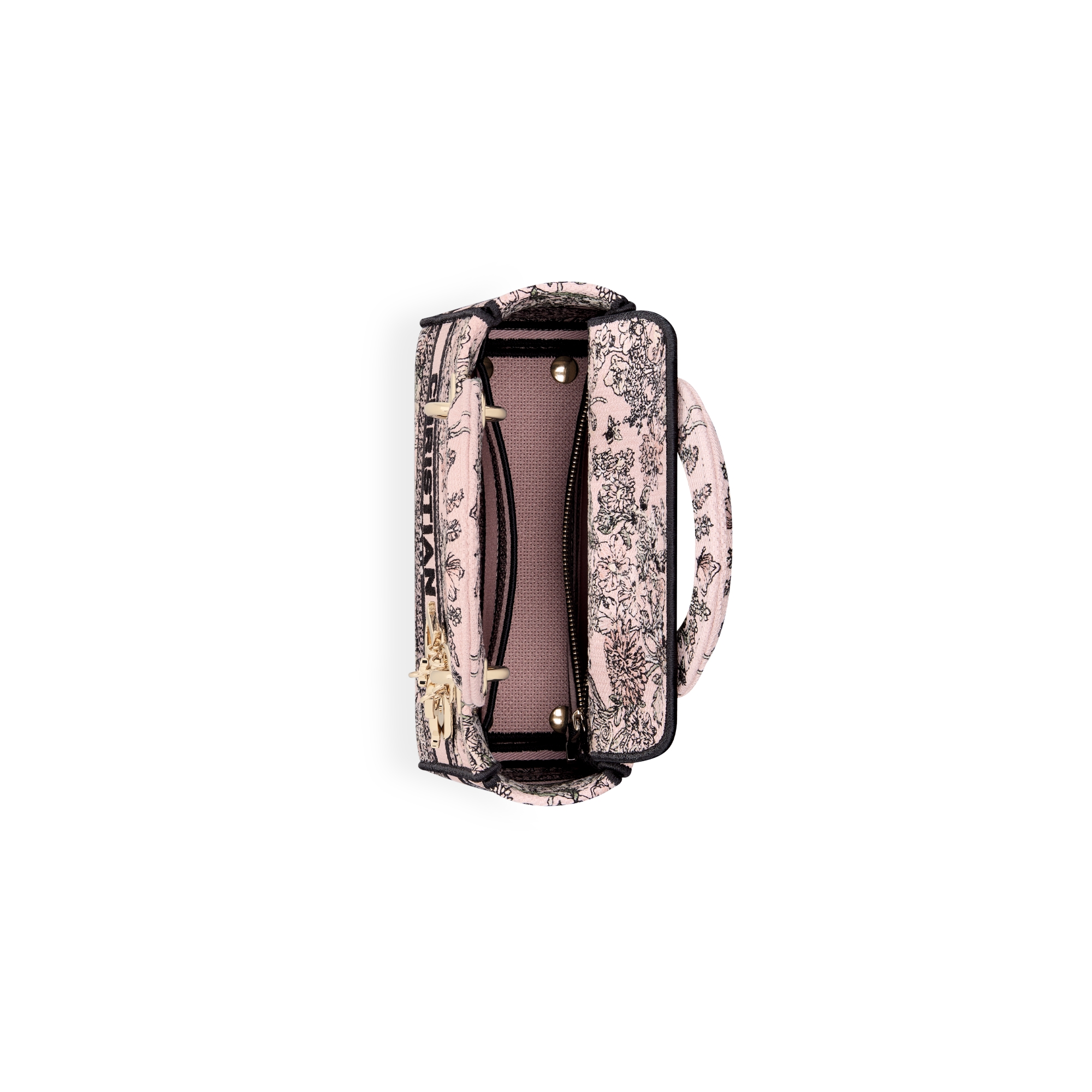 Dior Lucky Small Lady D-Lite Bag Pink Dior Flowers Calendar Allover ...