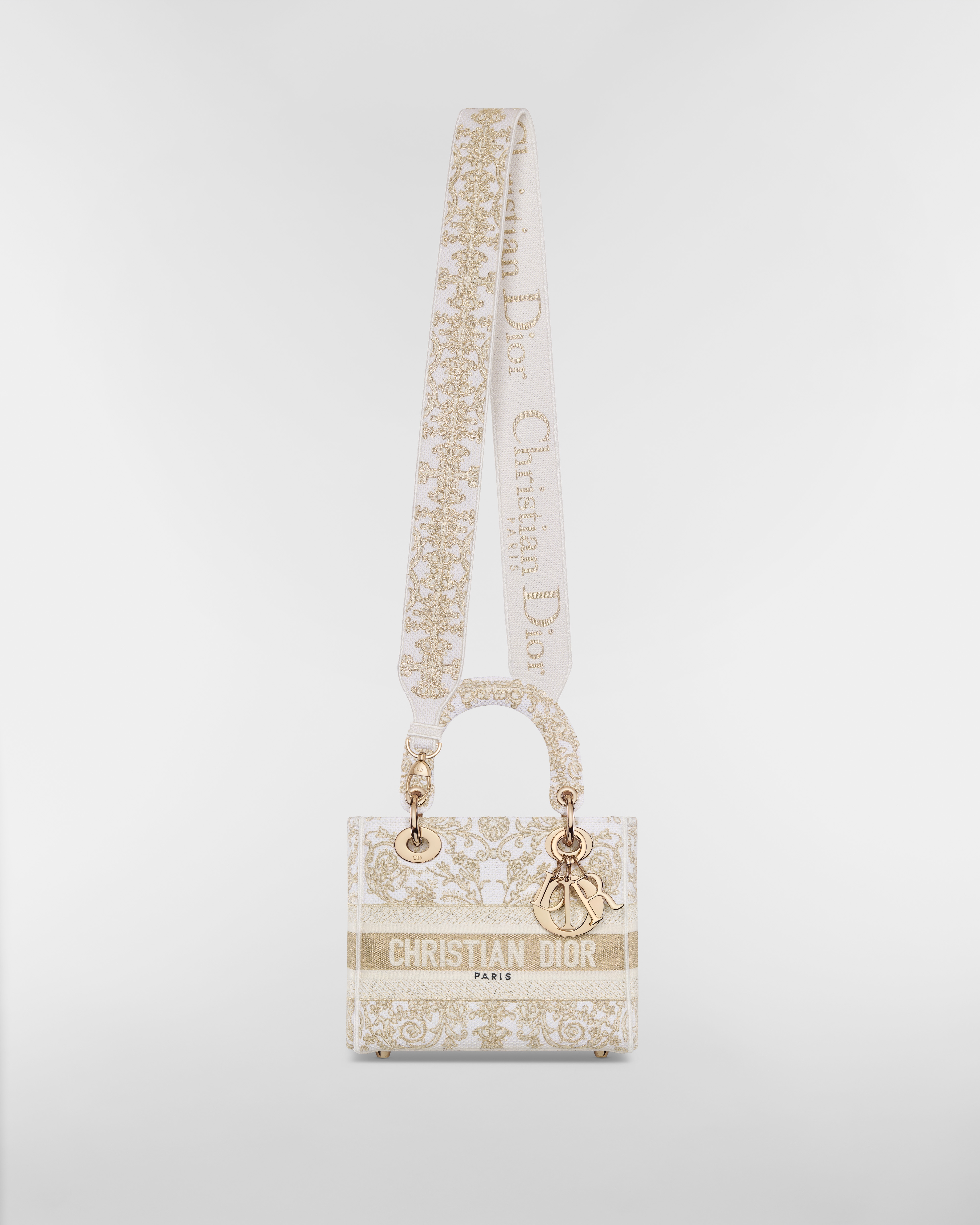 Small Lady D-Lite Bag Latte and Gold-Tone Dioresque Butterfly Cornely ...