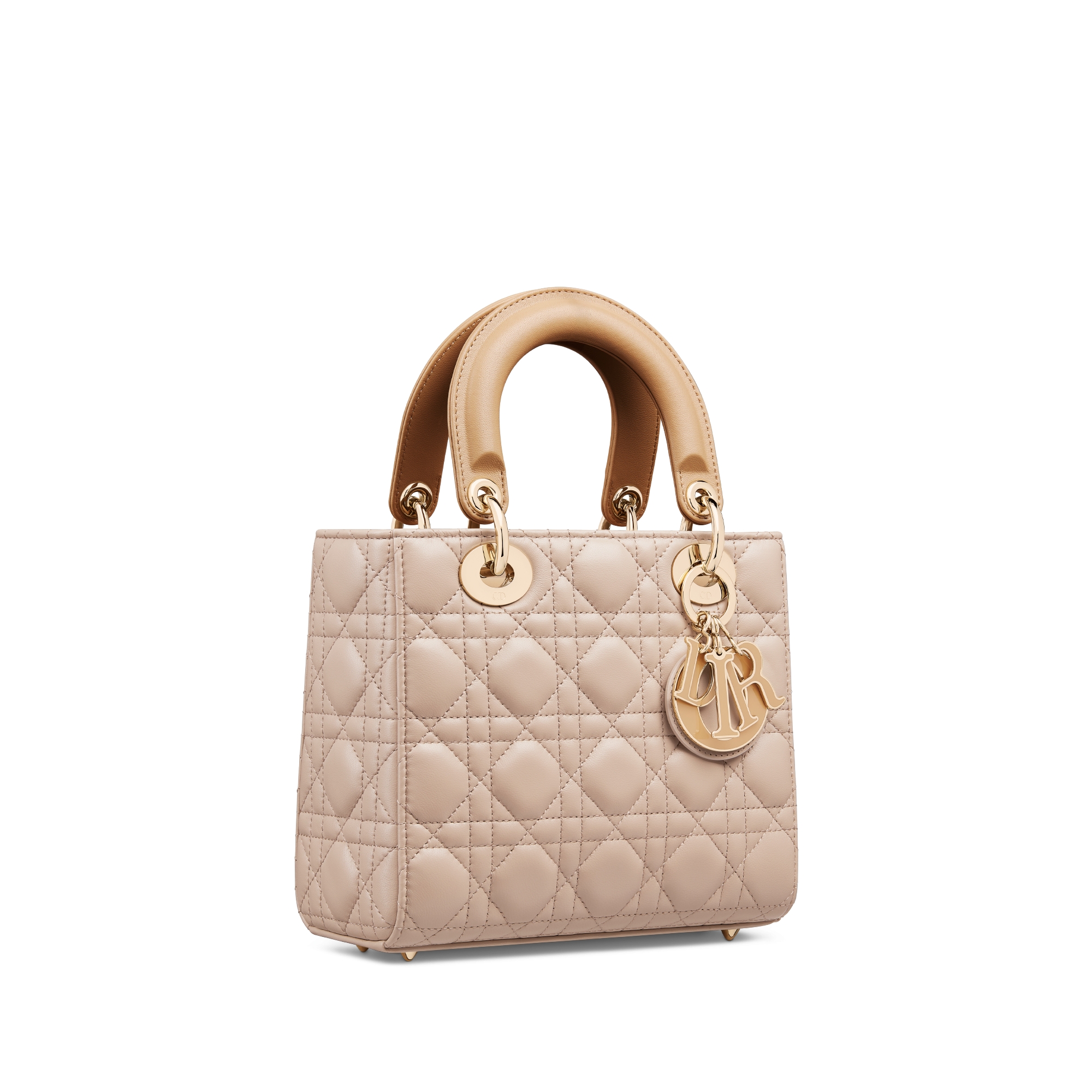 Small Lady Dior Bag Two-Tone Trench Beige and Biscuit Cannage Lambskin ...