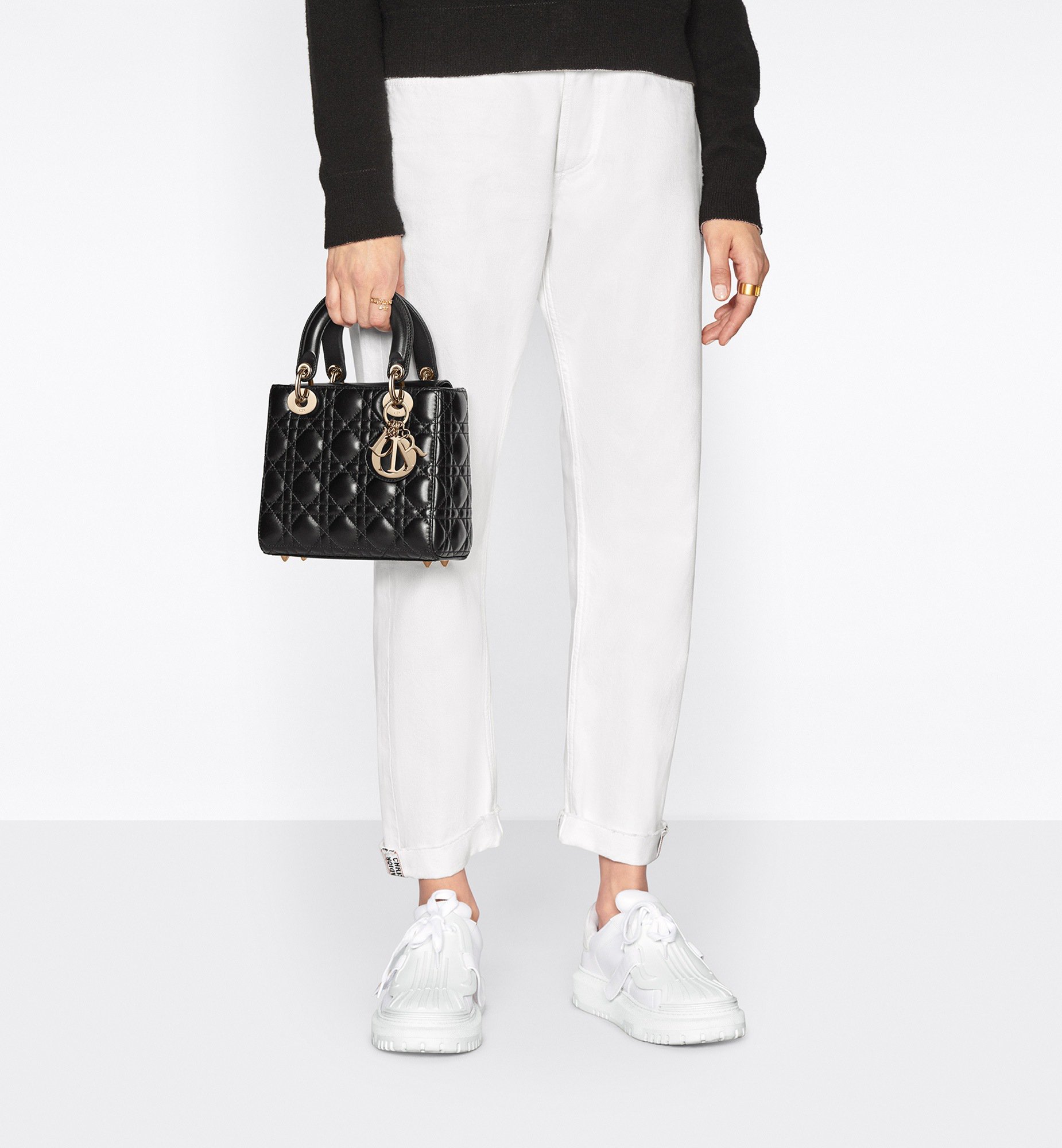 Small Lady Dior Bag Two-Tone Trench Beige and Biscuit Cannage Lambskin ...