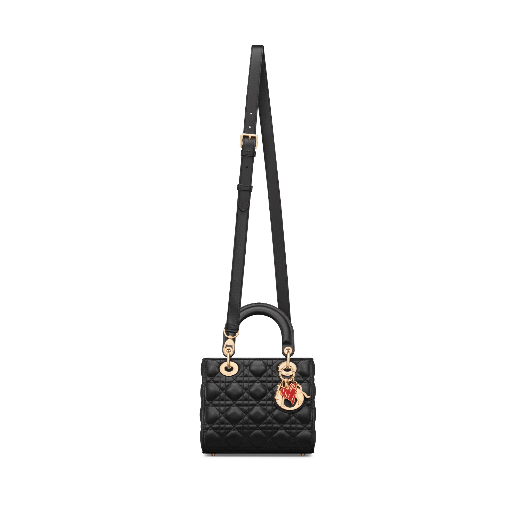 Dioramour Small Lady Dior Bag Black Cannage Lambskin | DIOR