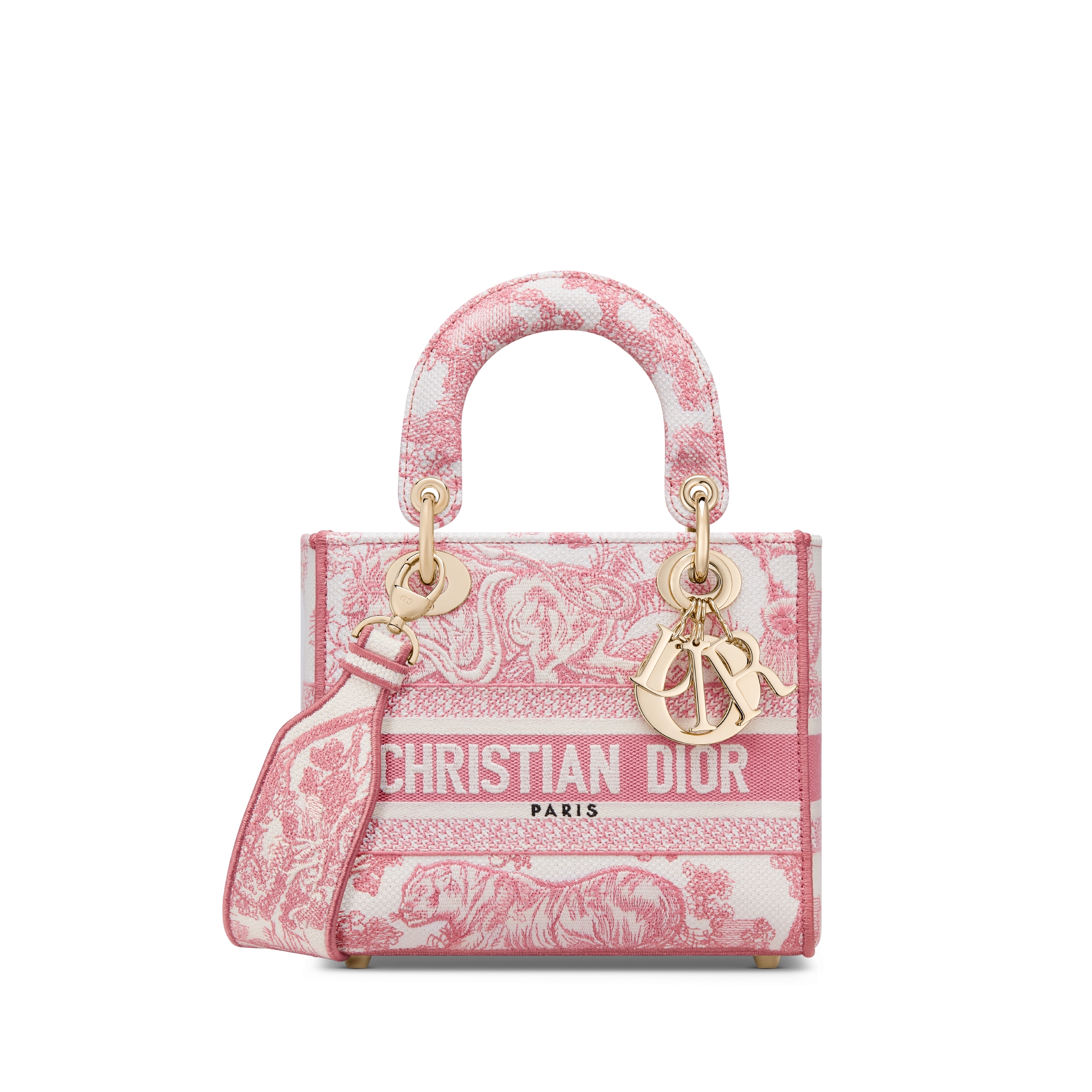 Dioriviera Small Lady D-Lite Bag Yarrow Pink Toile de Jouy Sauvage ...